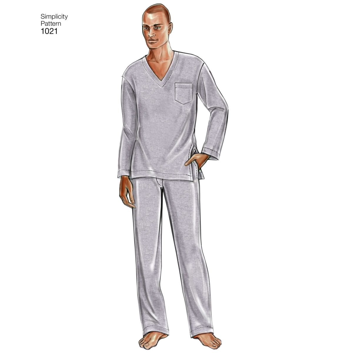 Simplicity Sewing Pattern 1021 Men’s Classic Pyjamas & Robe - Sewdirect ...
