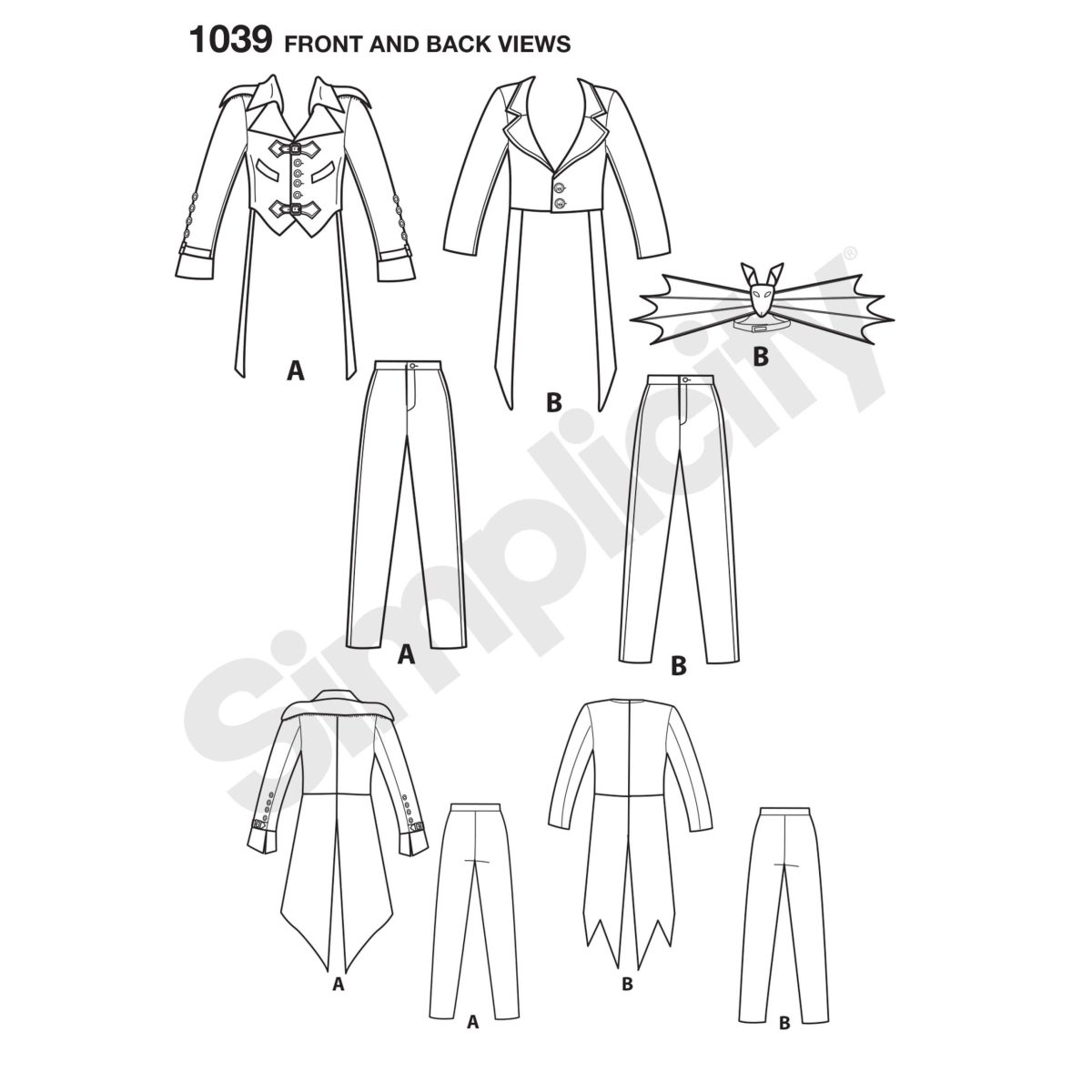 Simplicity Sewing Pattern 1039 Men’s Cosplay Costumes - Sewdirect Australia