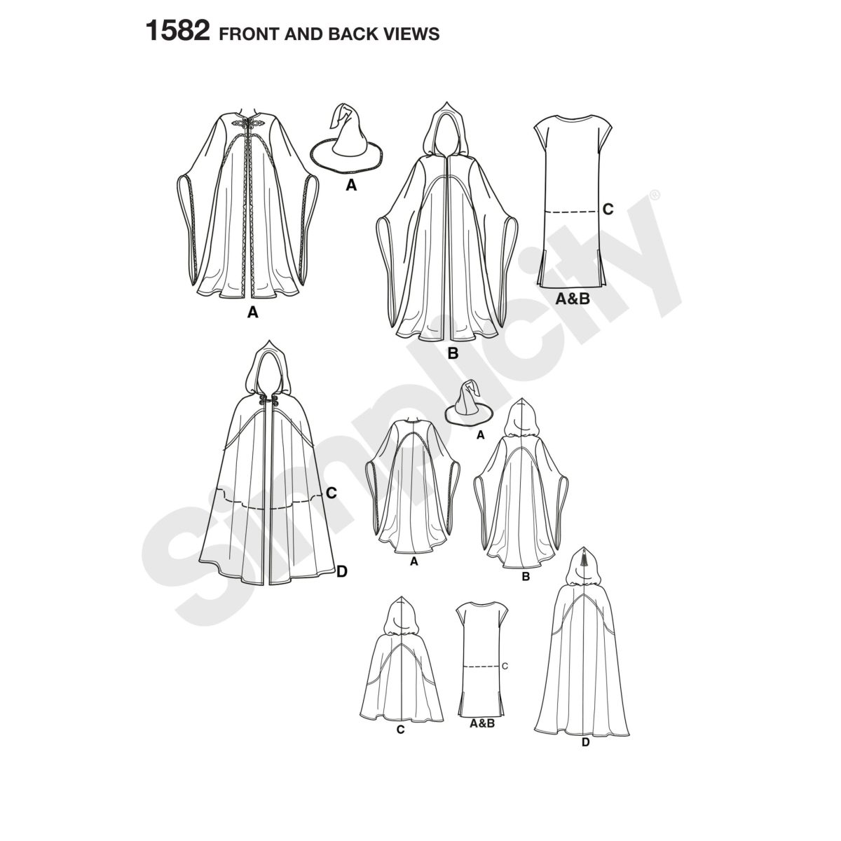 Simplicity Sewing Pattern 1582 Misses, Men and Teen Costumes ...