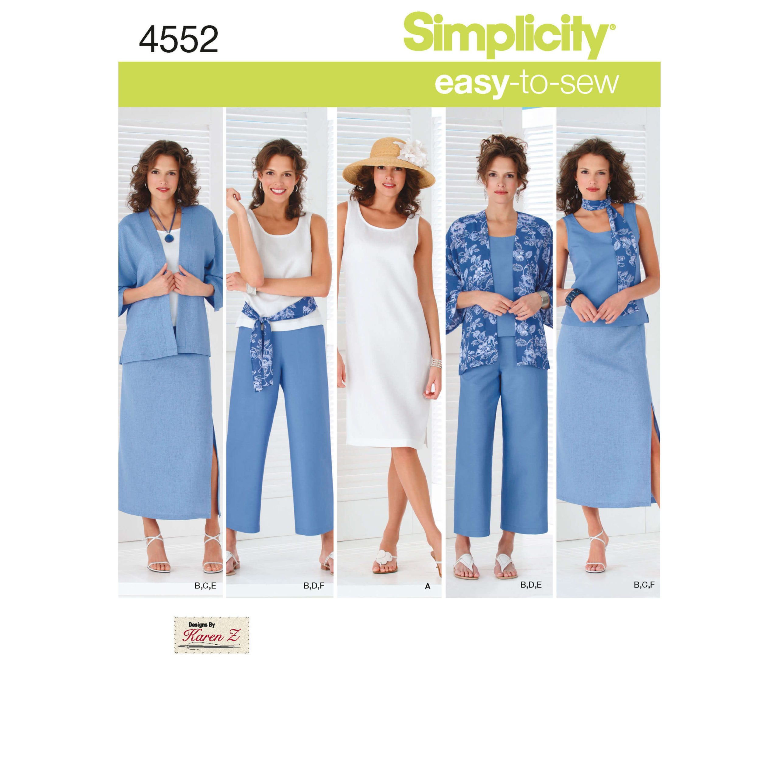 Simplicity Sewing Pattern 4552 Misses’ & Plus Size Coordinates ...