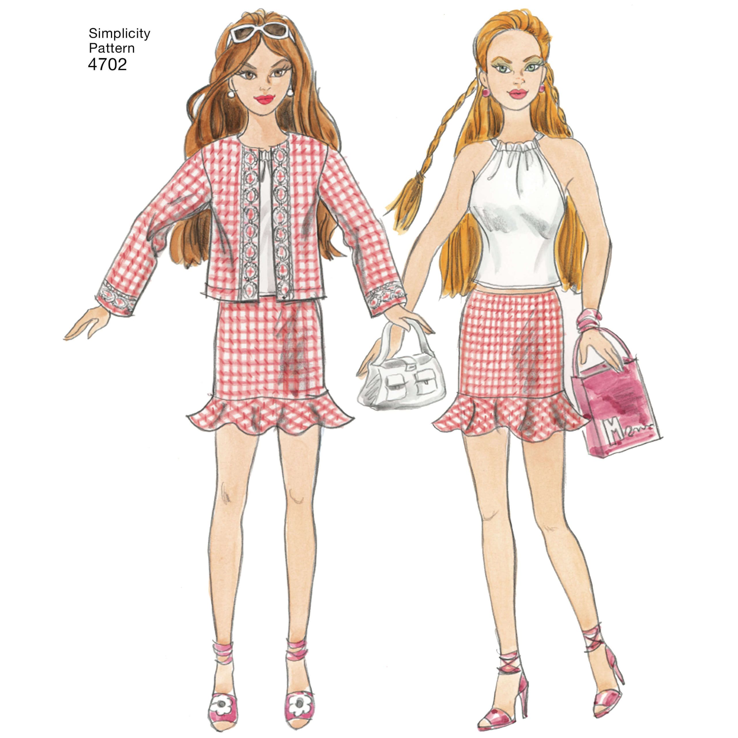 Simplicity Sewing Pattern 4702 Doll Clothes - Sewdirect Australia