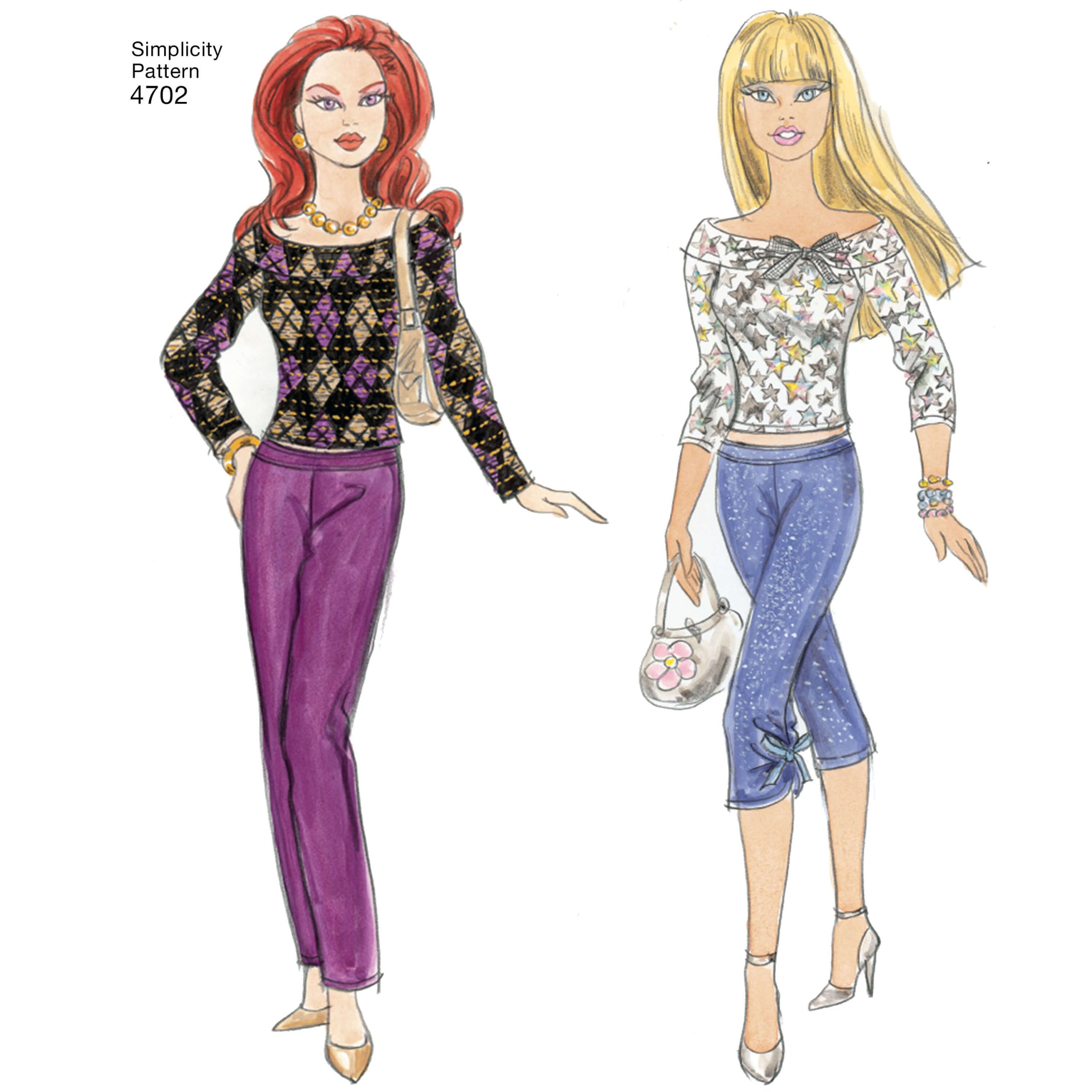 Simplicity Sewing Pattern 4702 Doll Clothes - Sewdirect Australia