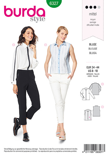 Burda Style pattern B6327 Misses’ shirt - Sewdirect Australia