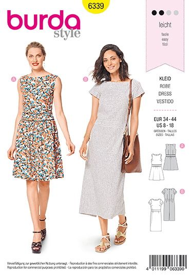 Burda Style pattern B6339 Misses’ dress with waistband - Sewdirect ...