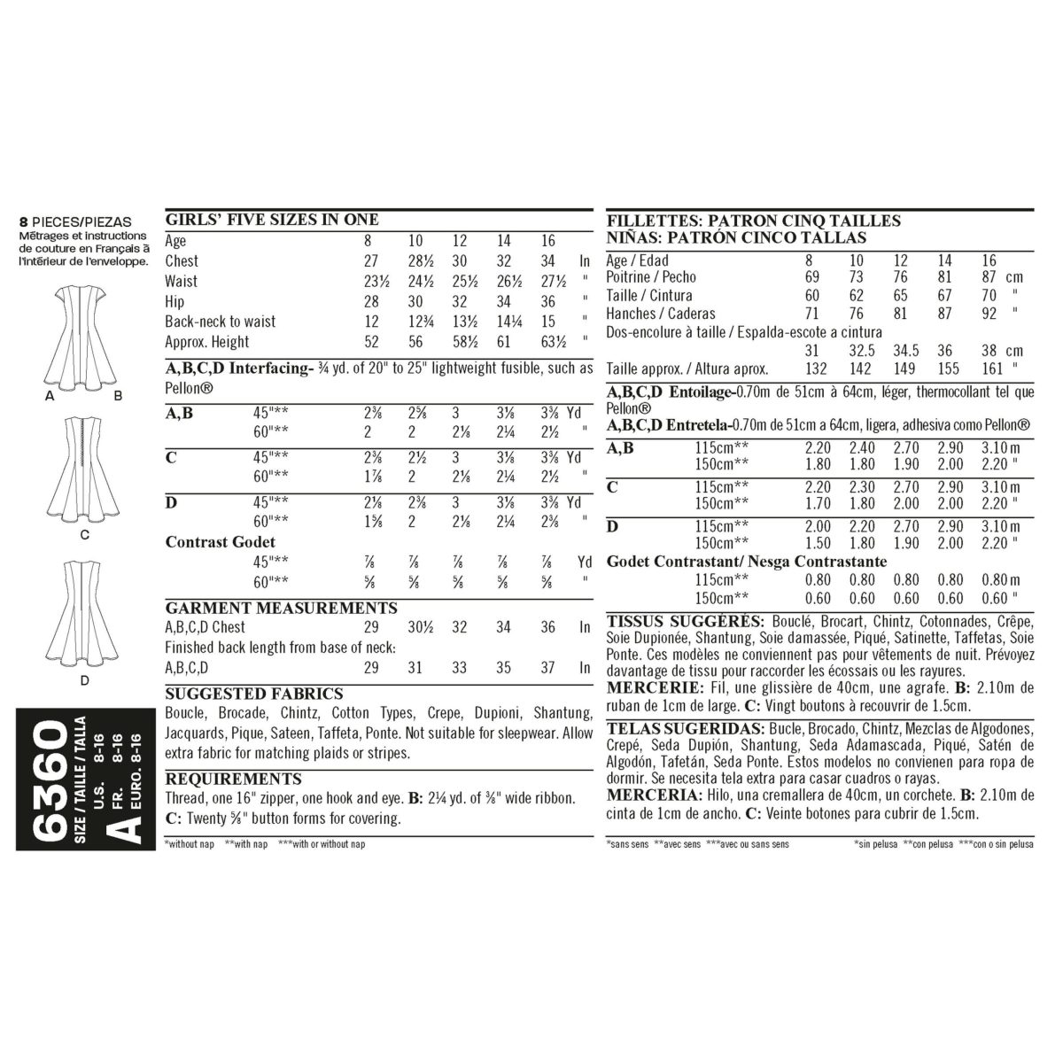 New Look Sewing Pattern N6360 Girls’ Sized for Tweens Dress - Sewdirect ...