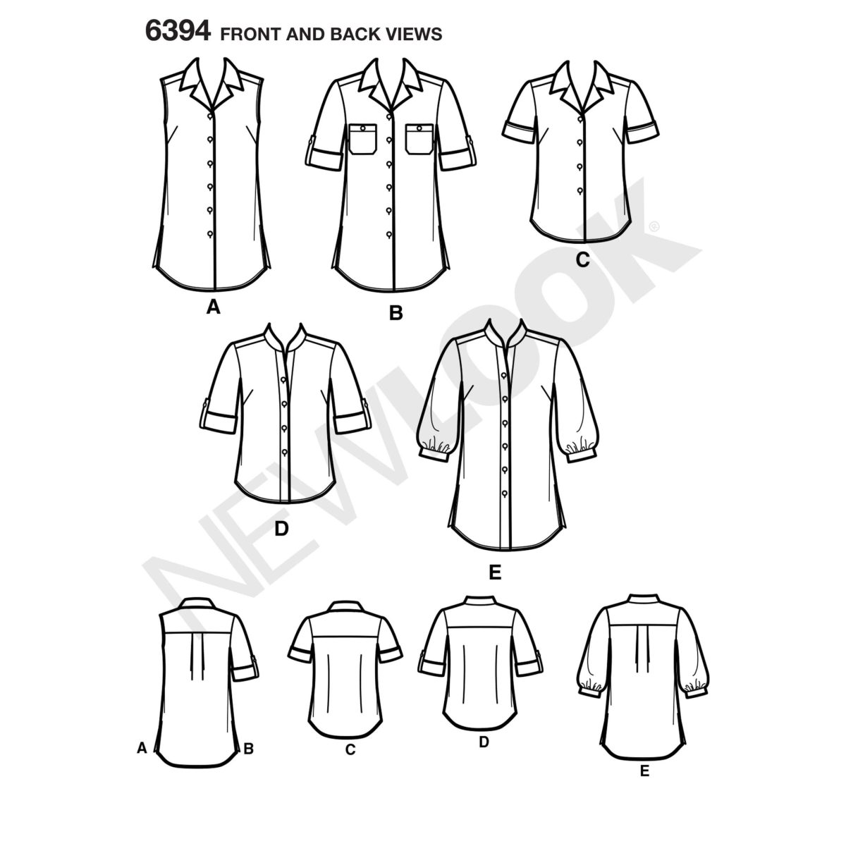 New Look Sewing Pattern 6394 Women’s Button Front Tops - Sewdirect ...