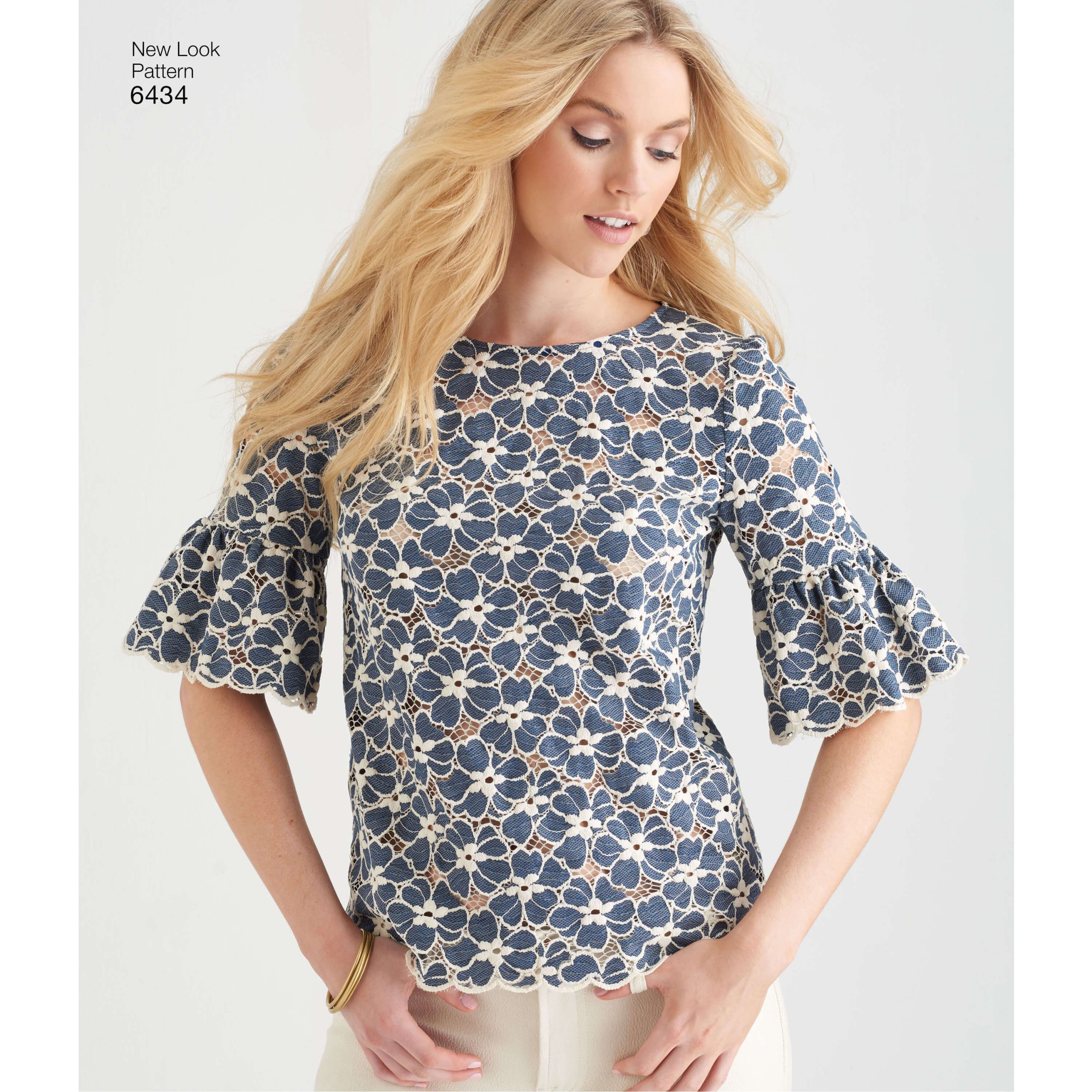 New Look Sewing Pattern N6434 Misses’ Tops with Fabric Variations ...