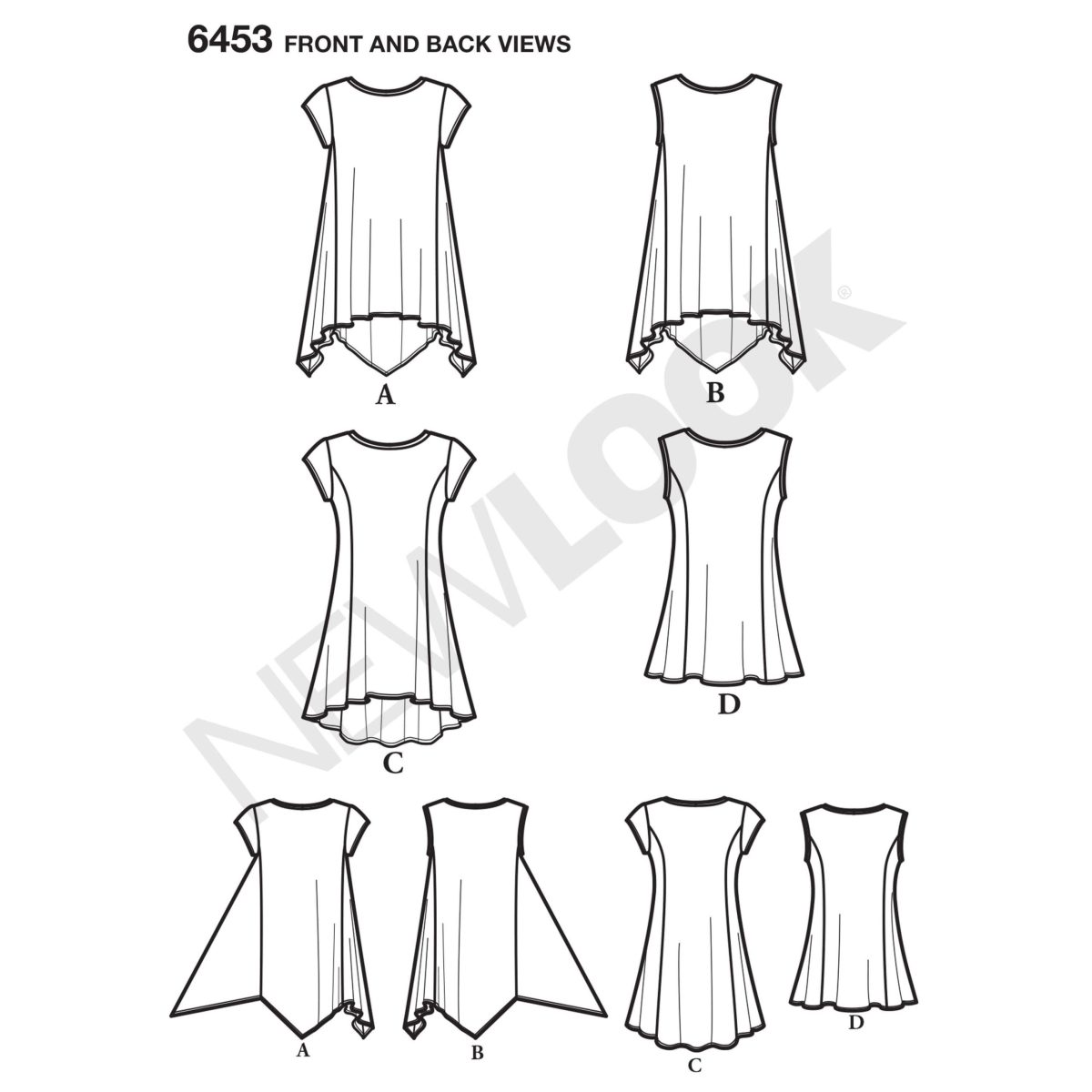 New Look Sewing Pattern N6453 Misses’ Easy Knit Tops - Sewdirect Australia