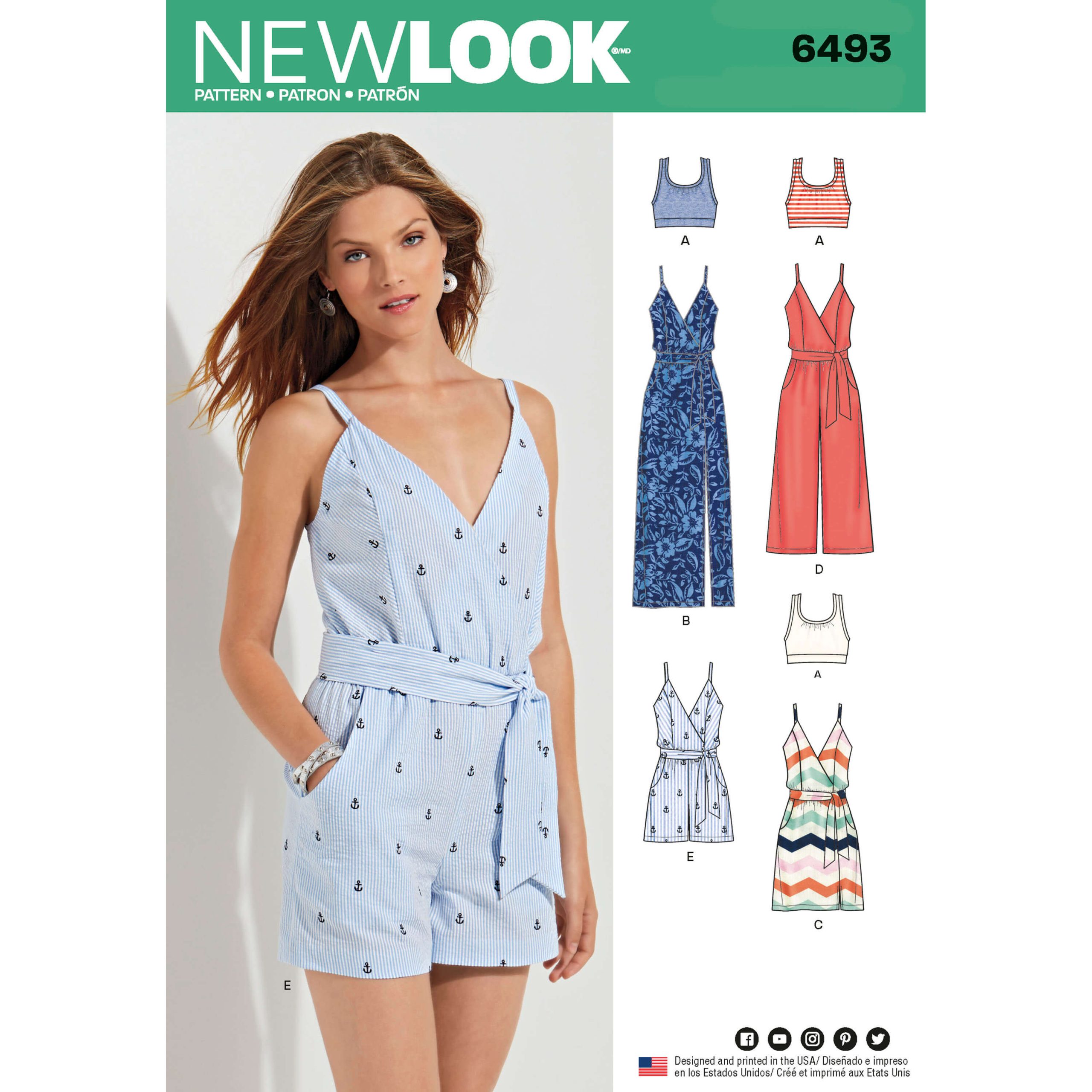 New Look Pattern 6493 Misses’ Jumpsuit and Dress in Two Lengths with ...