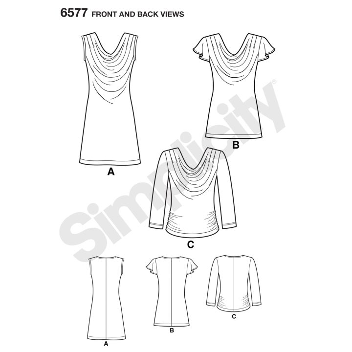 New Look Pattern 6577 Misses’ Knit Tops - Sewdirect Australia