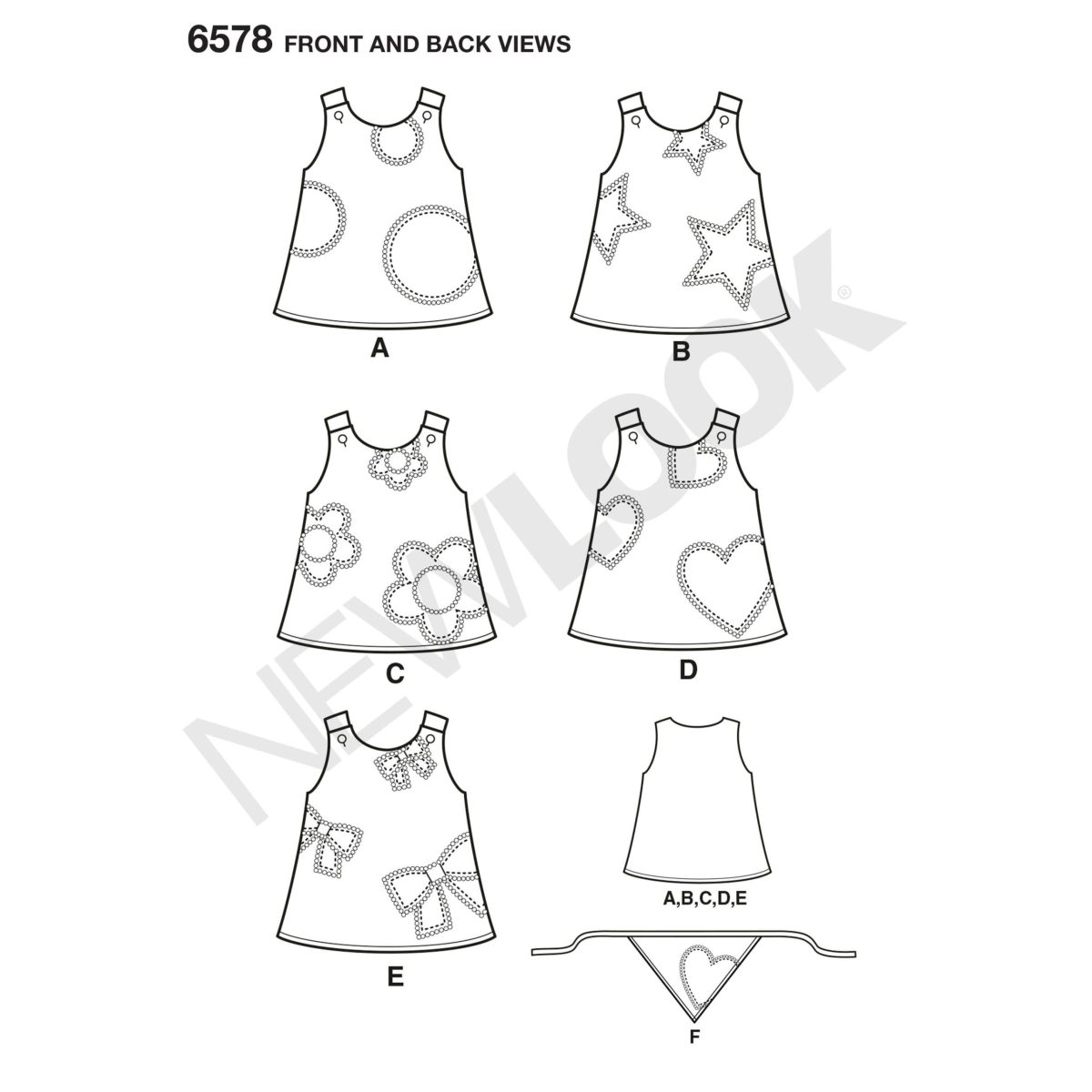 New Look Sewing Pattern N6578 Toddler’s Dresses - Sewdirect Australia