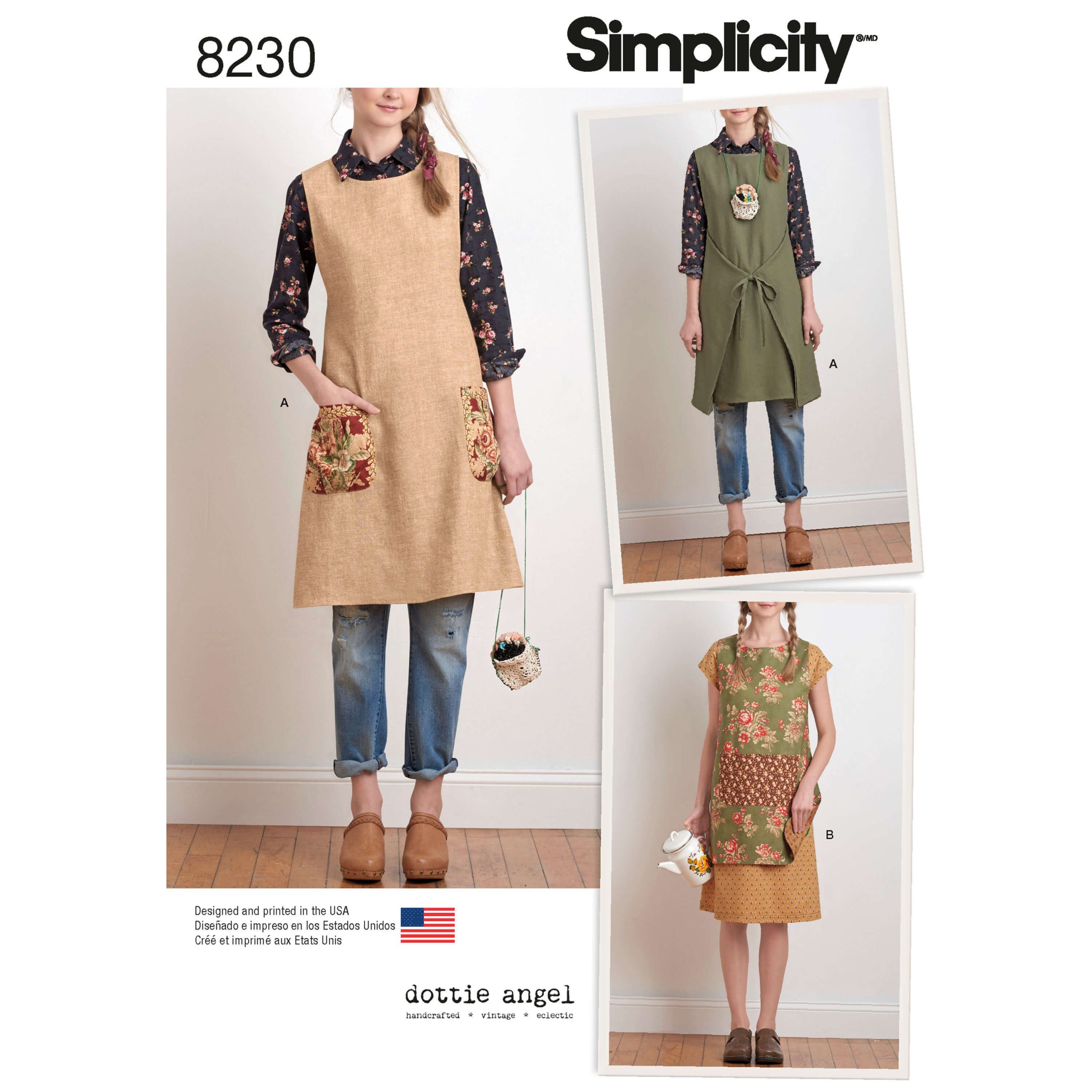 Simplicity Pattern 8230 Misses’ Dottie Angel Reversible Apron Dress and ...