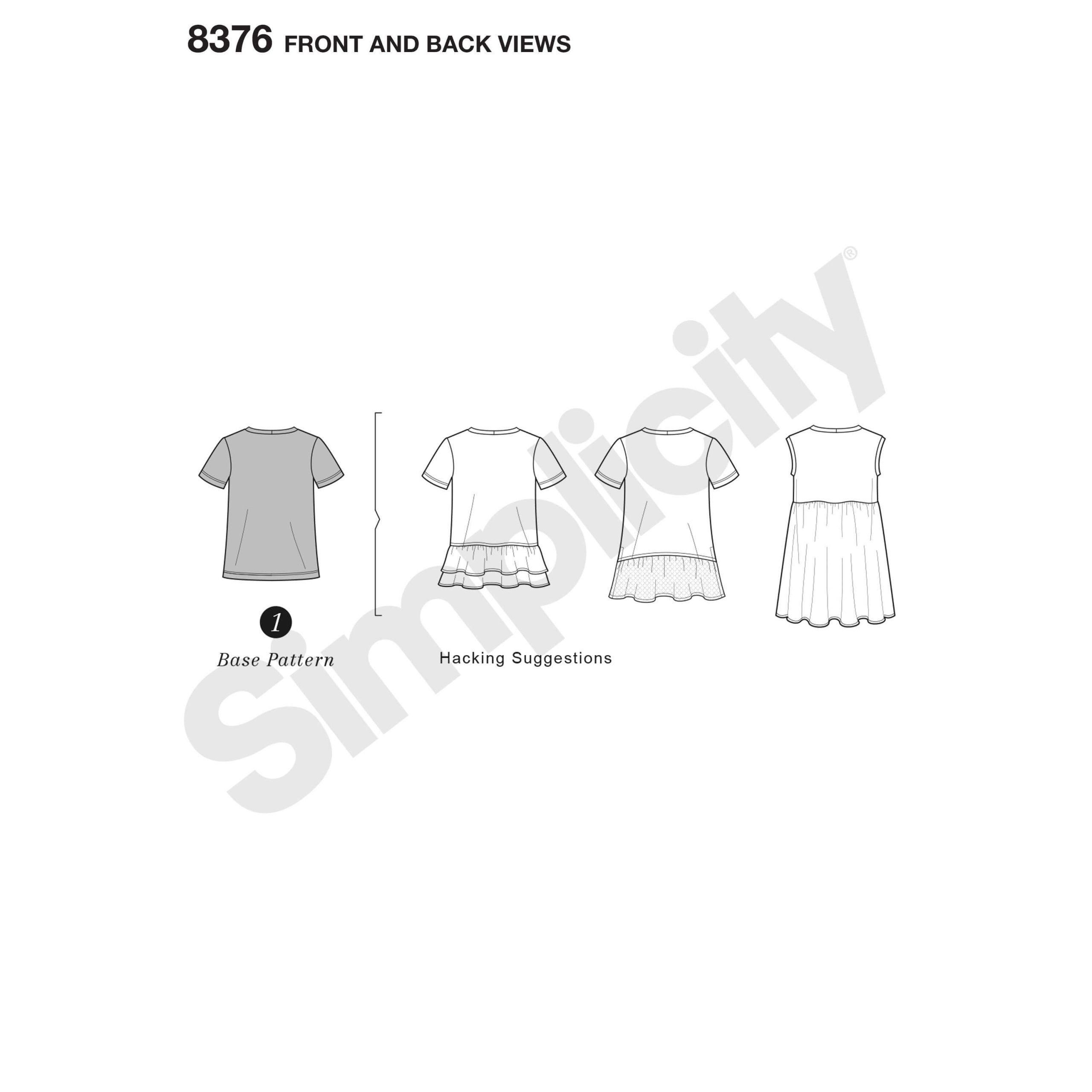 Simplicity Pattern 8376 Misses’ Knit Top with Multiple Pieces for ...