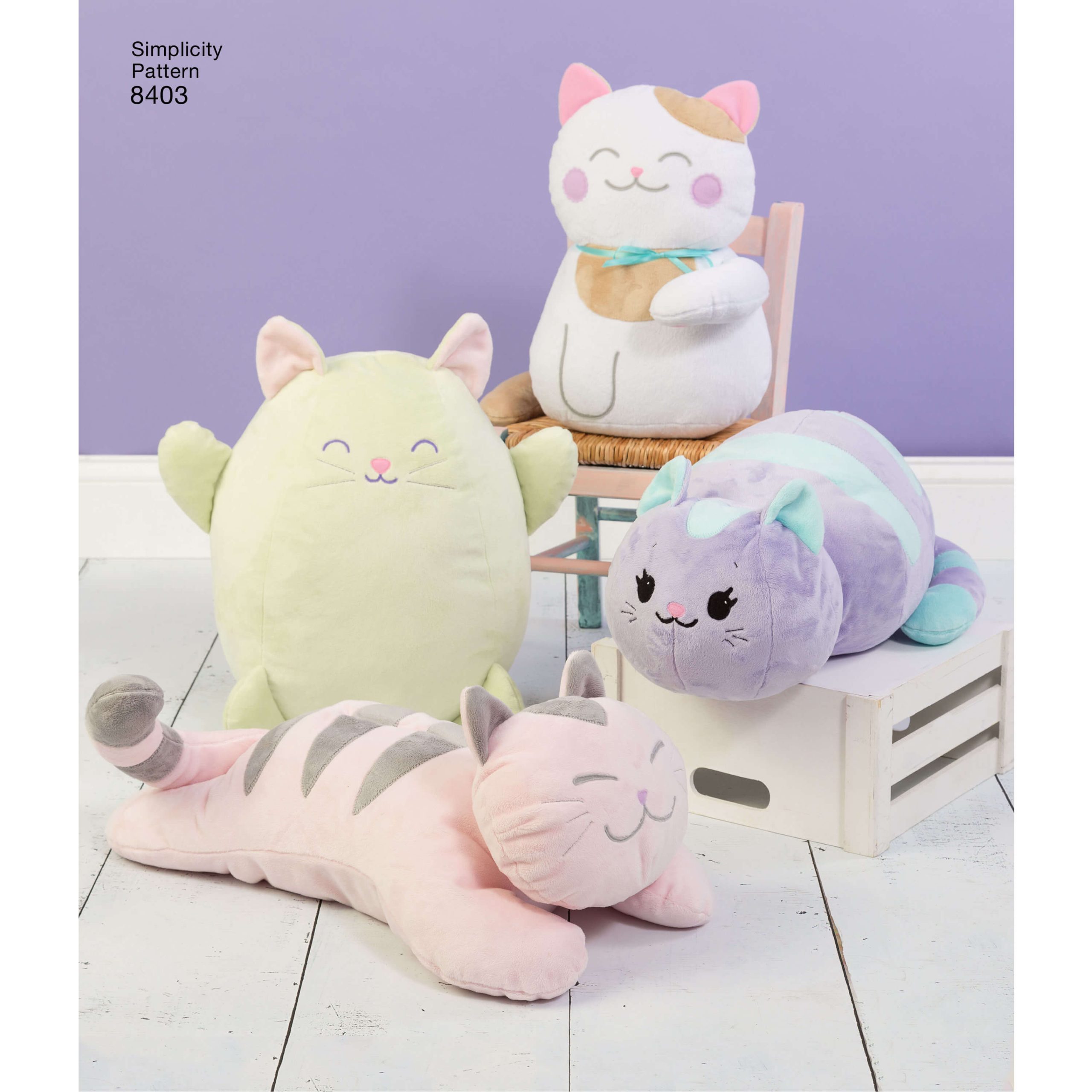 Simplicity Pattern 8403 Stuffed Kitties - Sewdirect Australia