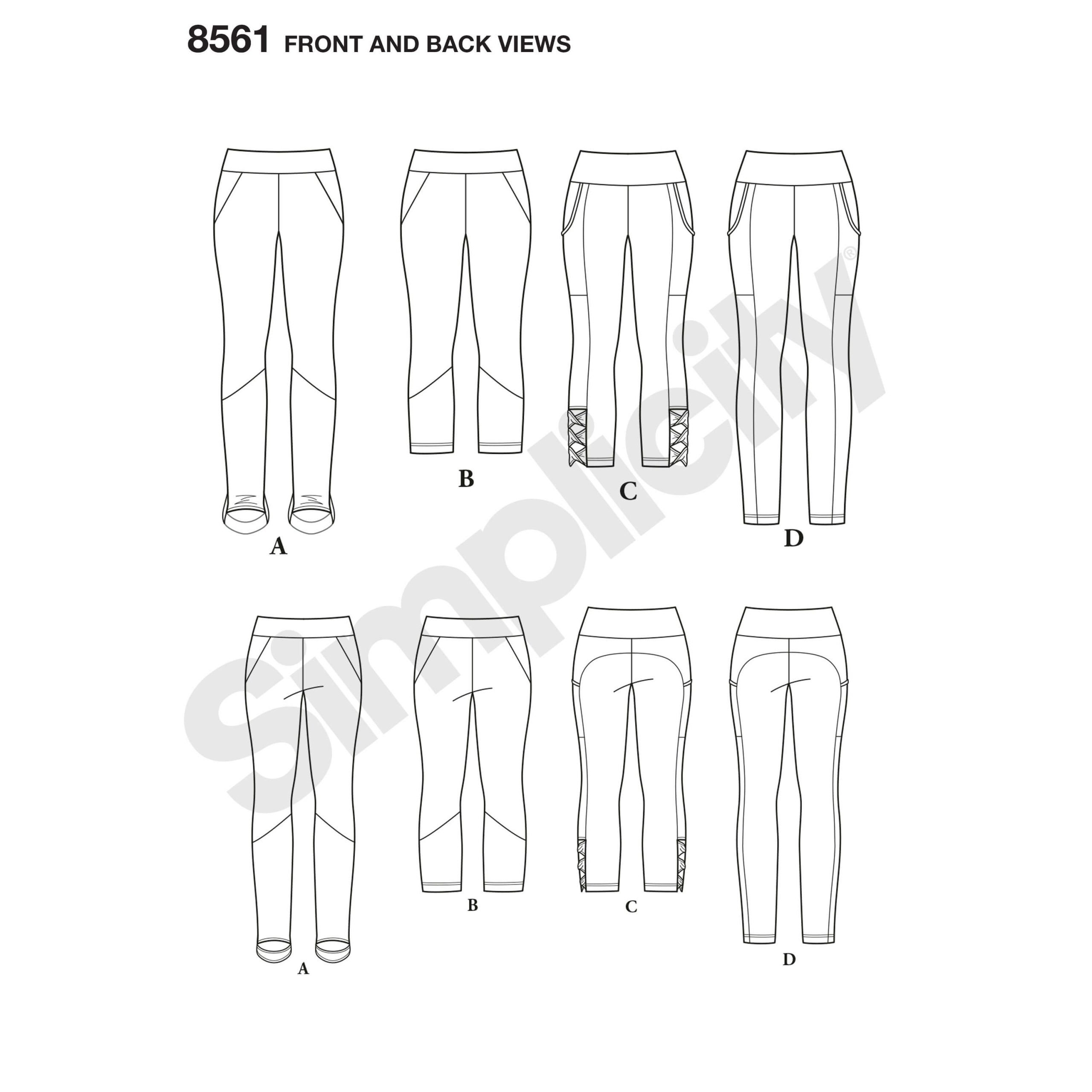 Simplicity Pattern 8561 Misses’ and Women’s Leggings - Sewdirect Australia