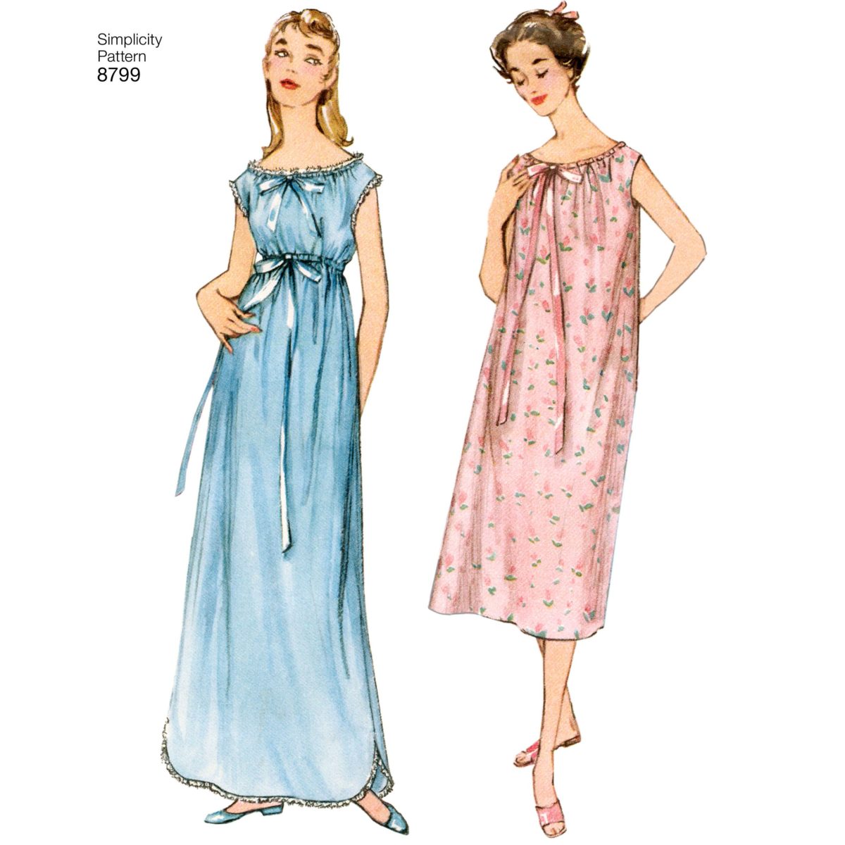 Simplicity Sewing Pattern 8799 Misses’ Vintage Nightgowns - Sewdirect ...