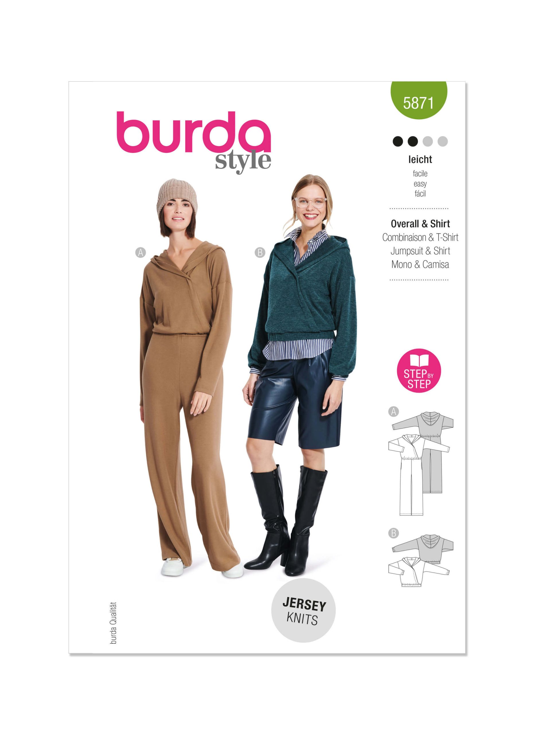 Burda Style Pattern B5871 Misses’ Jumpsuit & Top - Sewdirect Australia