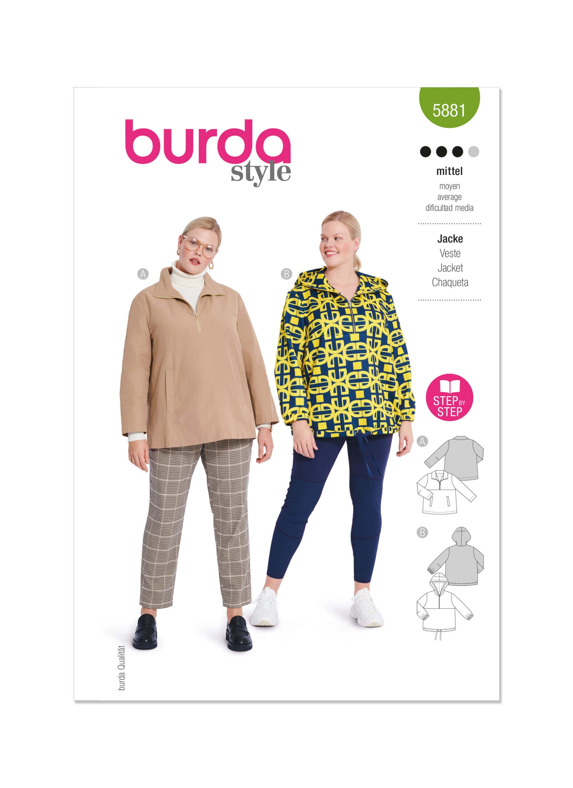 Burda Style Pattern B5881 Misses’ Jacket - Sewdirect Australia
