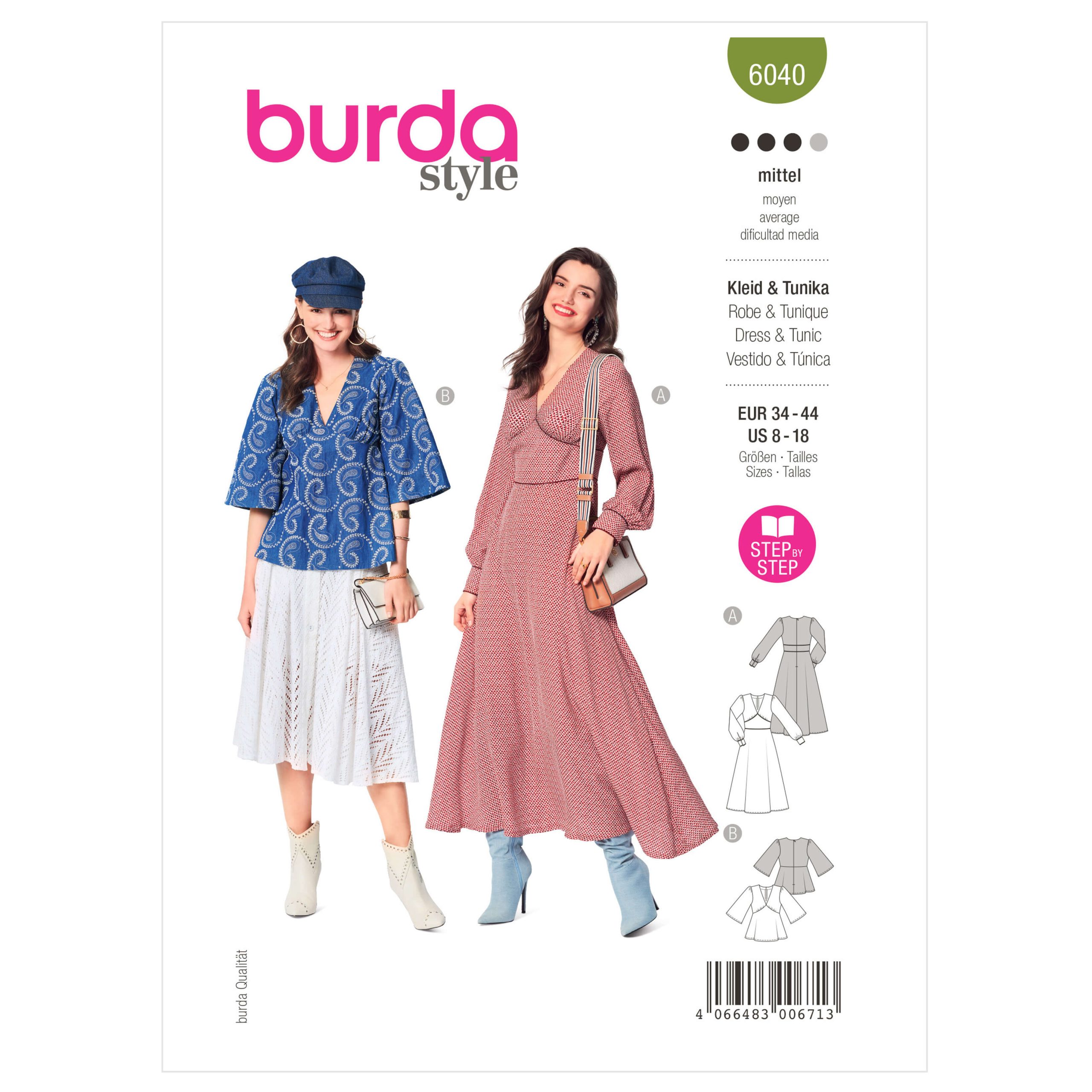 Burda Style pattern B6040 Misses’ Dress and Blouse - Sewdirect Australia