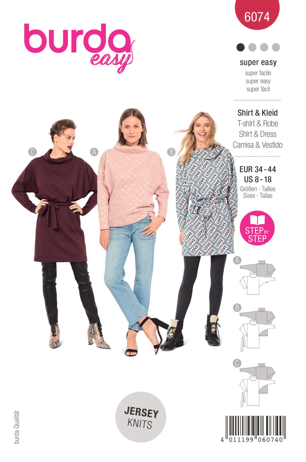 Burda Style pattern B6074 Misses’ Top and Dress - Sewdirect Australia