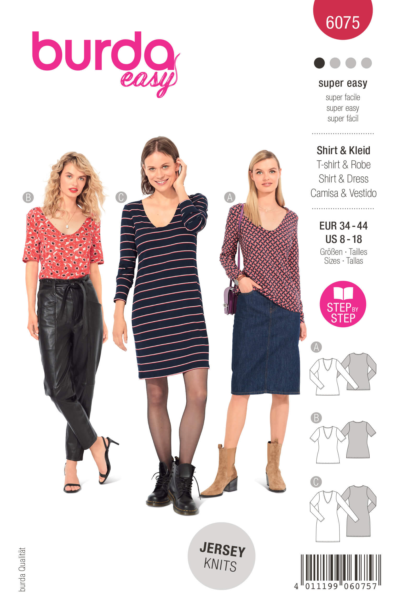 Burda Style pattern B6075 Misses’ Top and Dress - Sewdirect Australia
