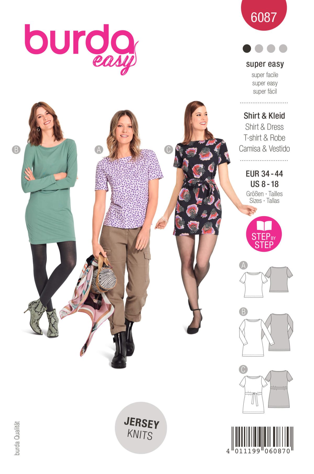 Burda Style pattern B6087 Misses’ Top, Tunic or Dress - Sewdirect Australia
