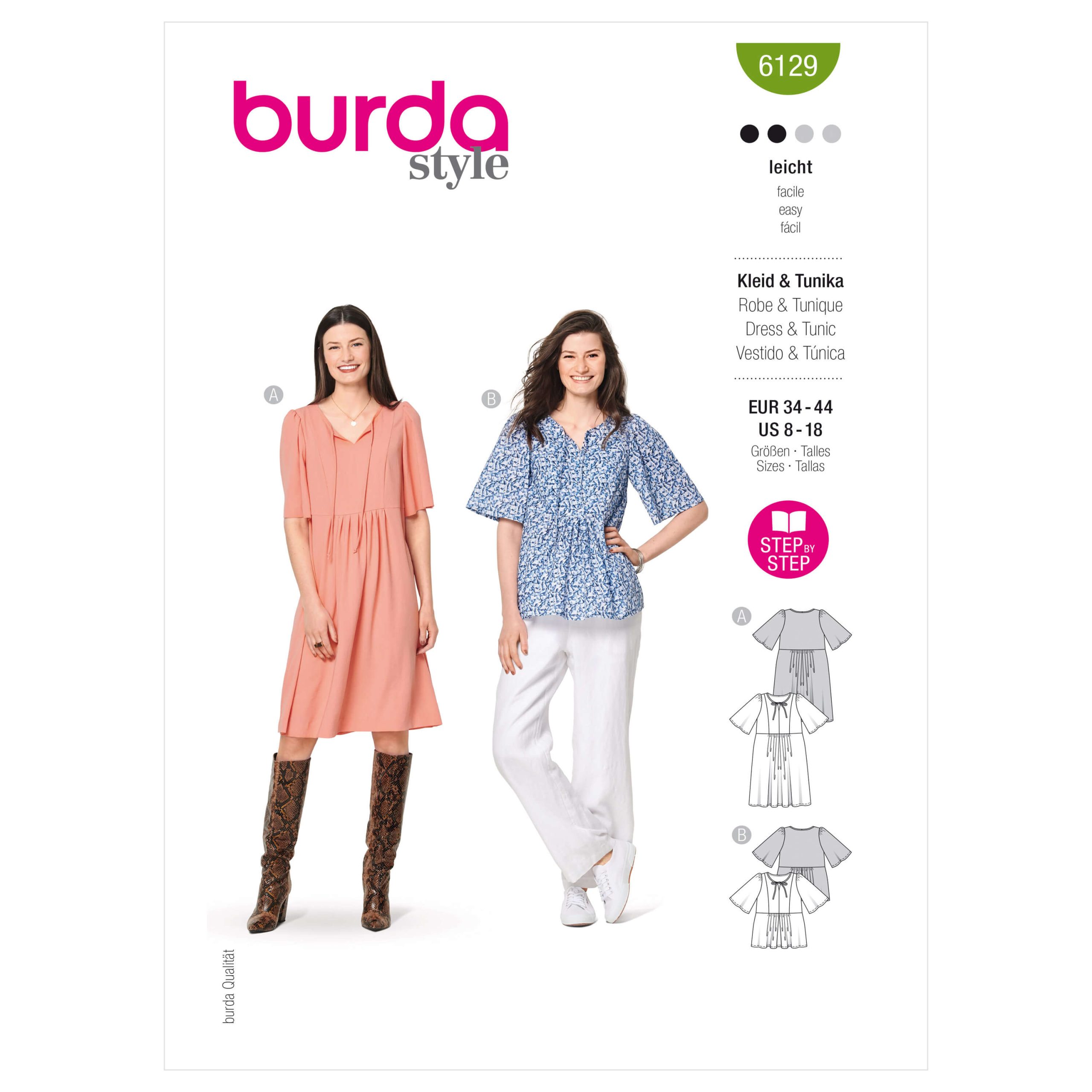 Burda Style pattern B6129 Misses’ Dress - Sewdirect Australia