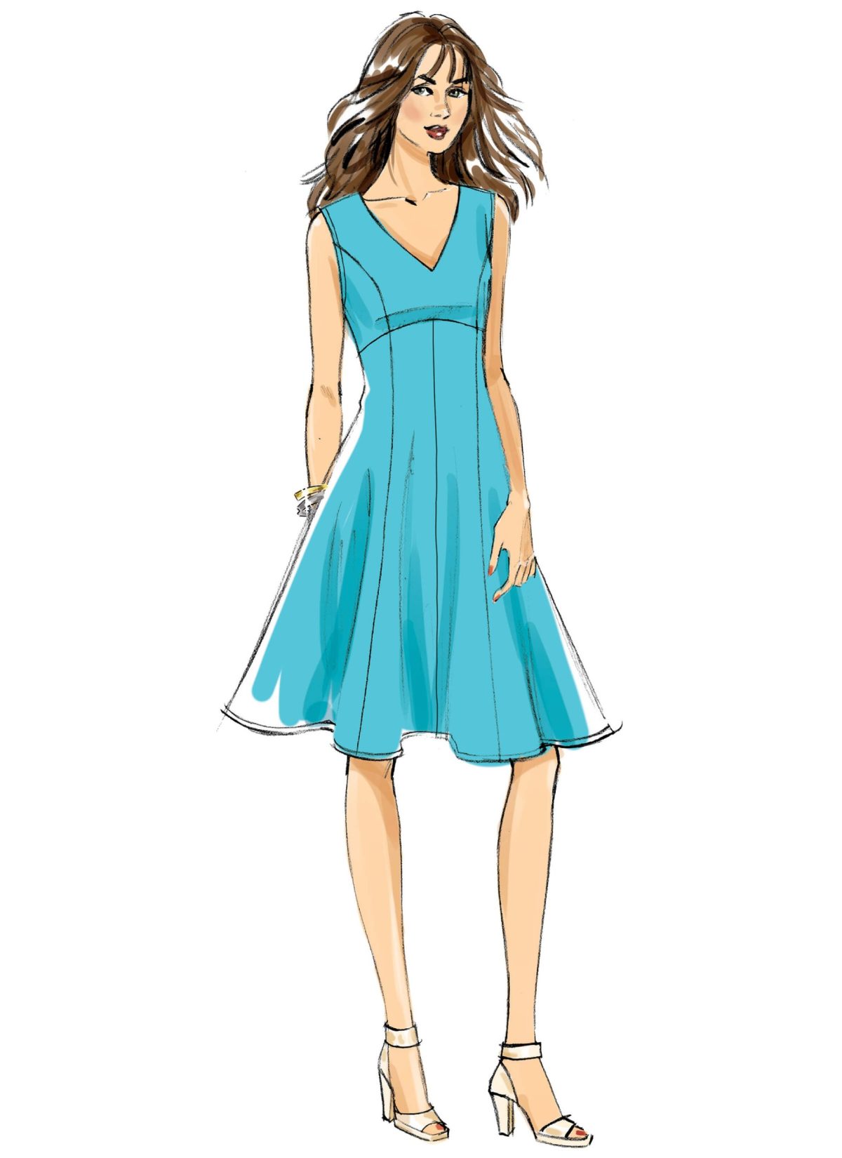 Butterick Sewing Pattern B6448 Misses’ Fit-and-Flare, Empire-Waist ...