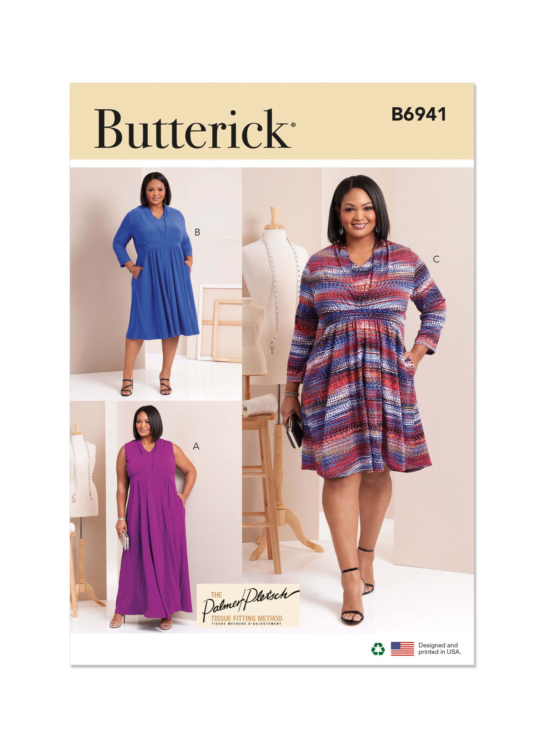 Butterick Sewing Pattern B6941 Women’s Knit Dresses by Palmer/Pletsch ...