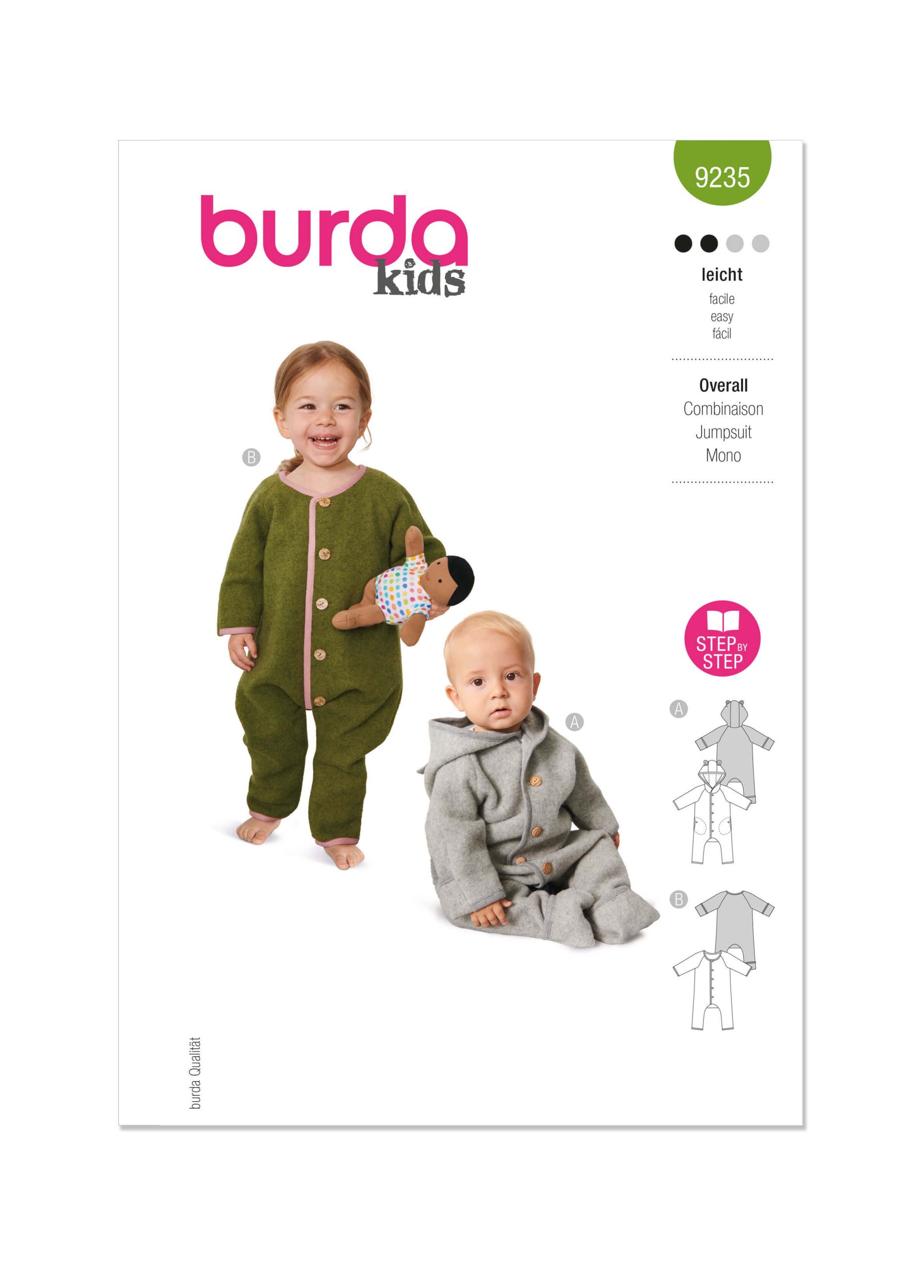 Burda Style Pattern B9235 Babies’ Jumpsuit - Sewdirect Australia