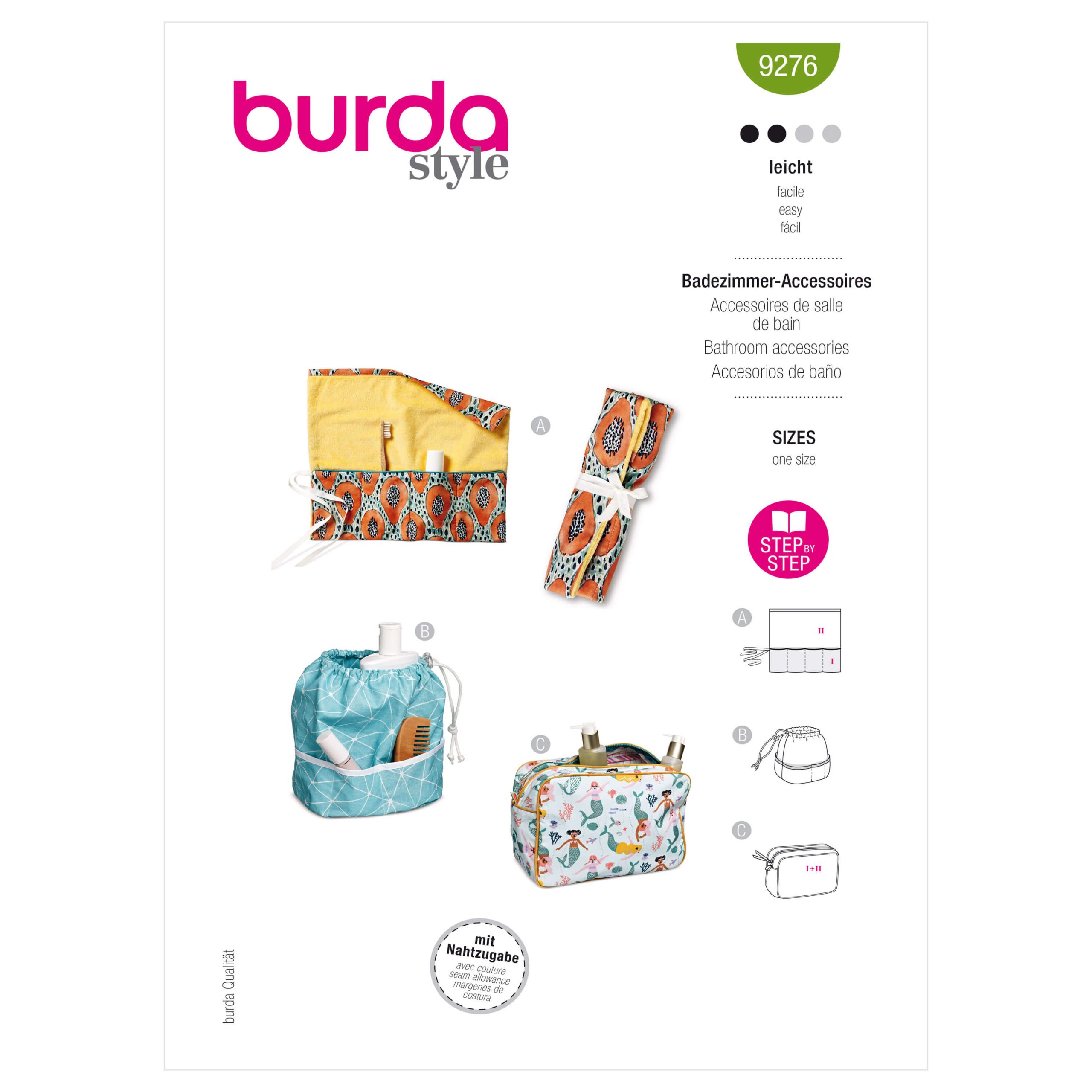 Burda Style pattern B9276 Cosmetic and Toiletries bags. - Sewdirect ...