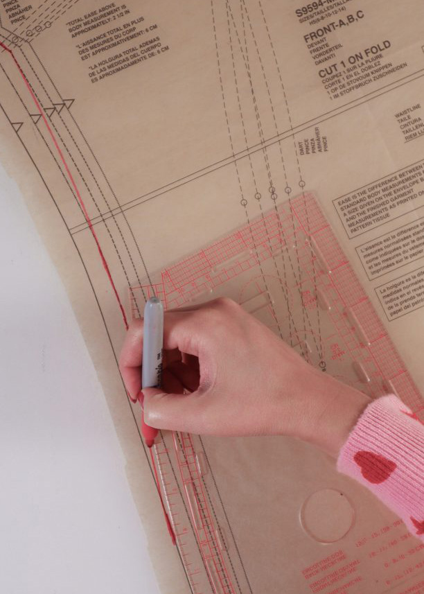 Merging between pattern sizes – Intro to grading - Sewdirect Australia