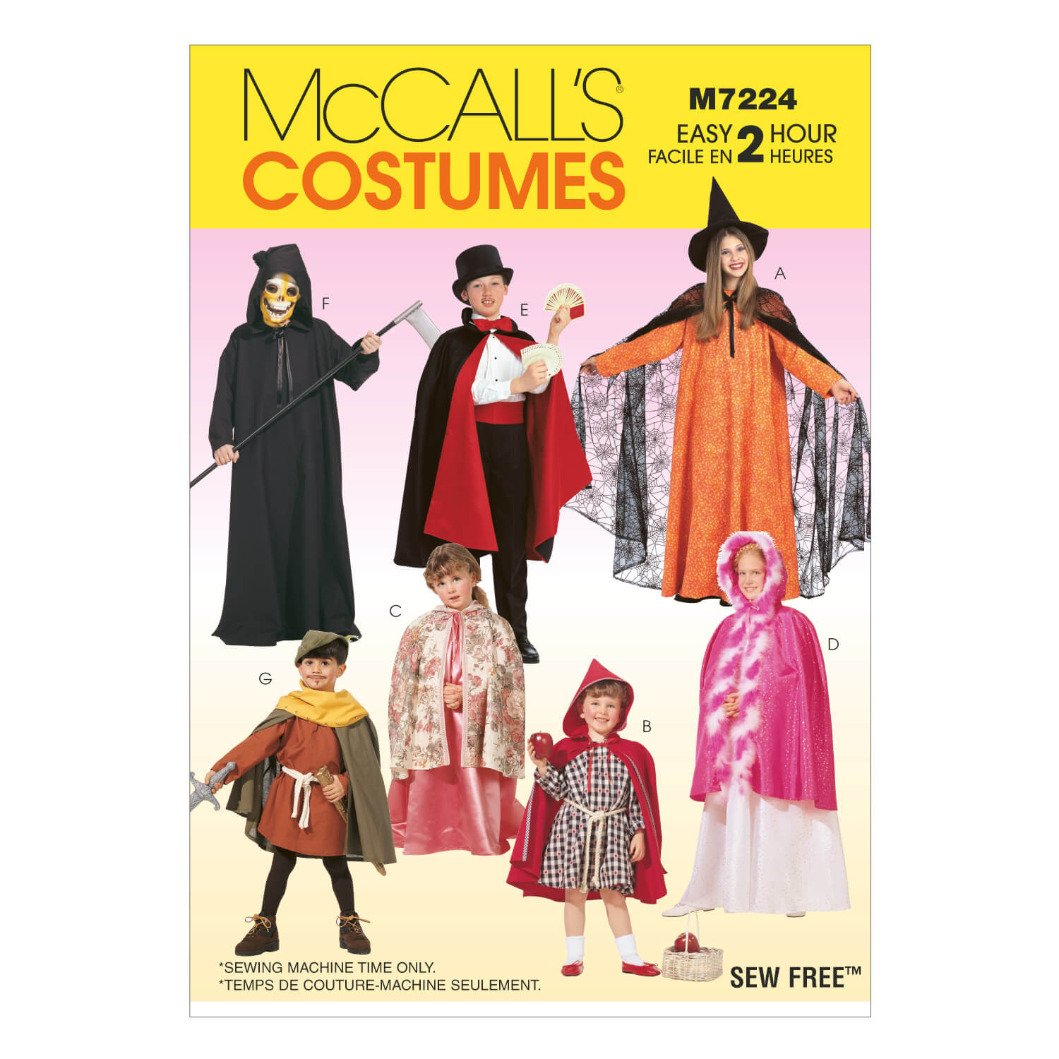McCall’s Sewing Pattern M7224 Children’s, Boys’ and Girls’ Cape and ...