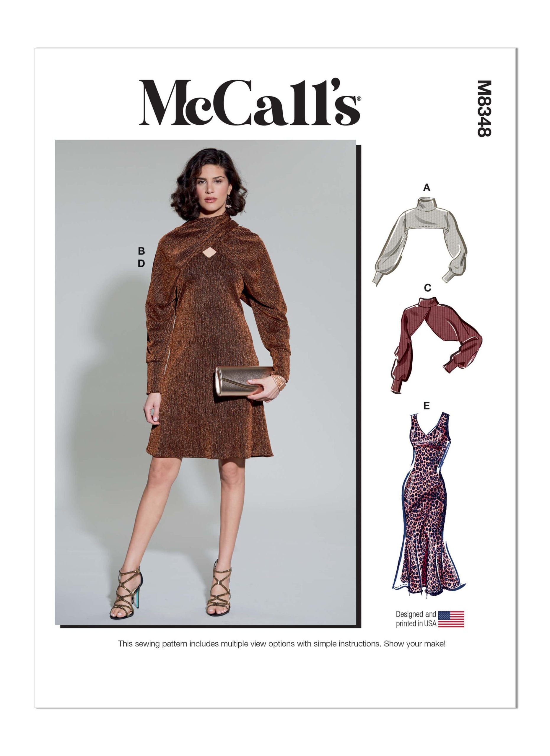 McCall’s Sewing Pattern M8348 Misses’ Dress and Shrug - Sewdirect Australia