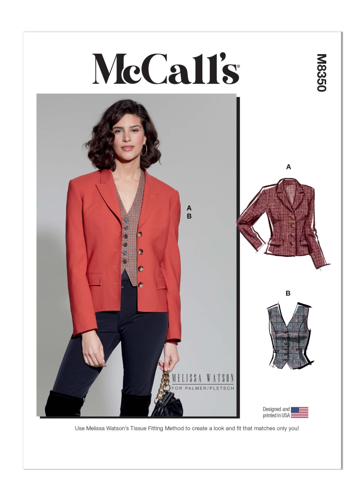 McCall’s Sewing Pattern M8350 Misses’ Blazer and Waistcoat by Melissa ...