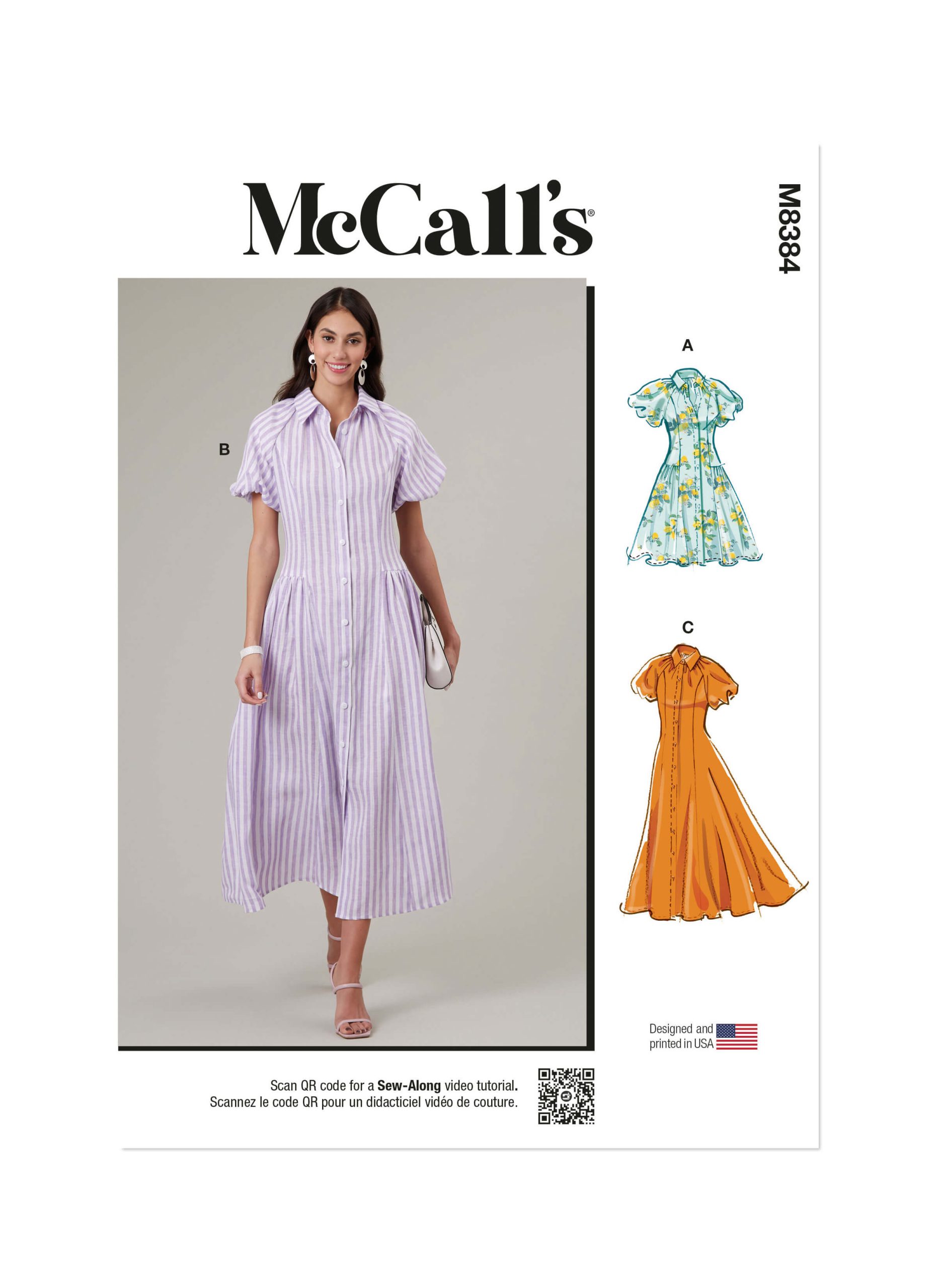McCall’s Sewing Pattern M8384 Misses’ Shirtdress - Sewdirect Australia