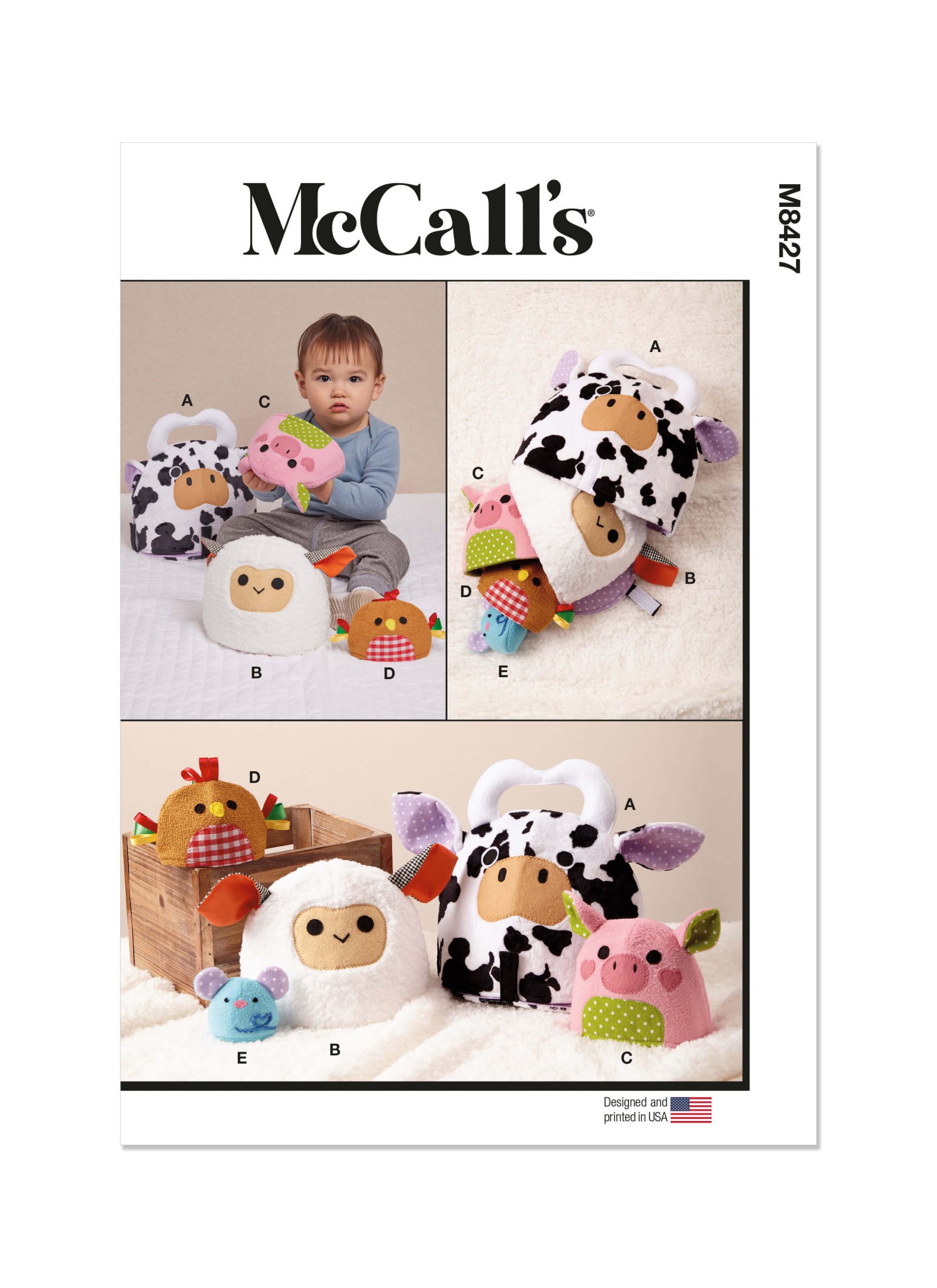 McCall’s Sewing Pattern M8427 Plush Nesting Animals - Sewdirect Australia