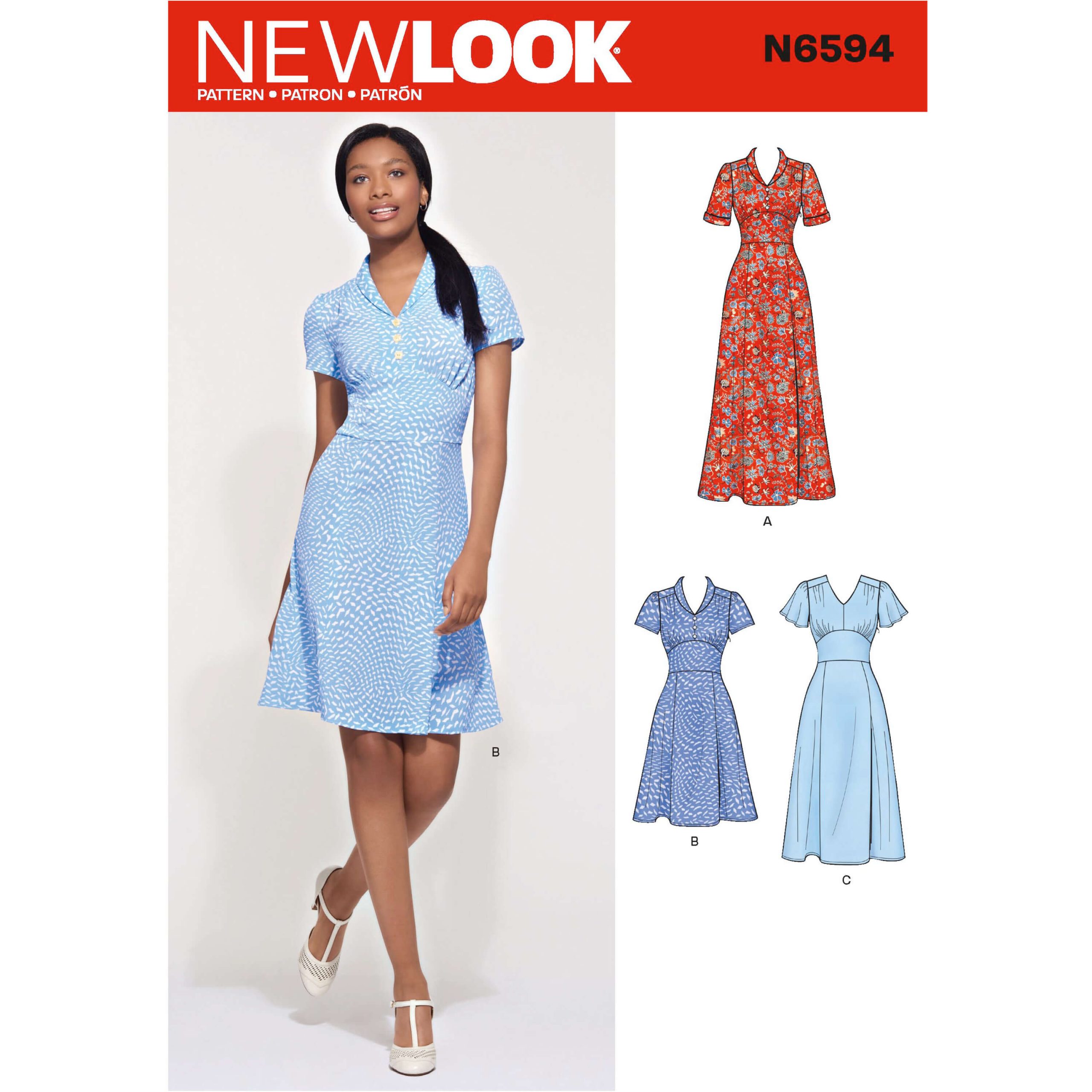 New Look Pattern N6594 Misses’ Dress In Three Lengths - Sewdirect Australia