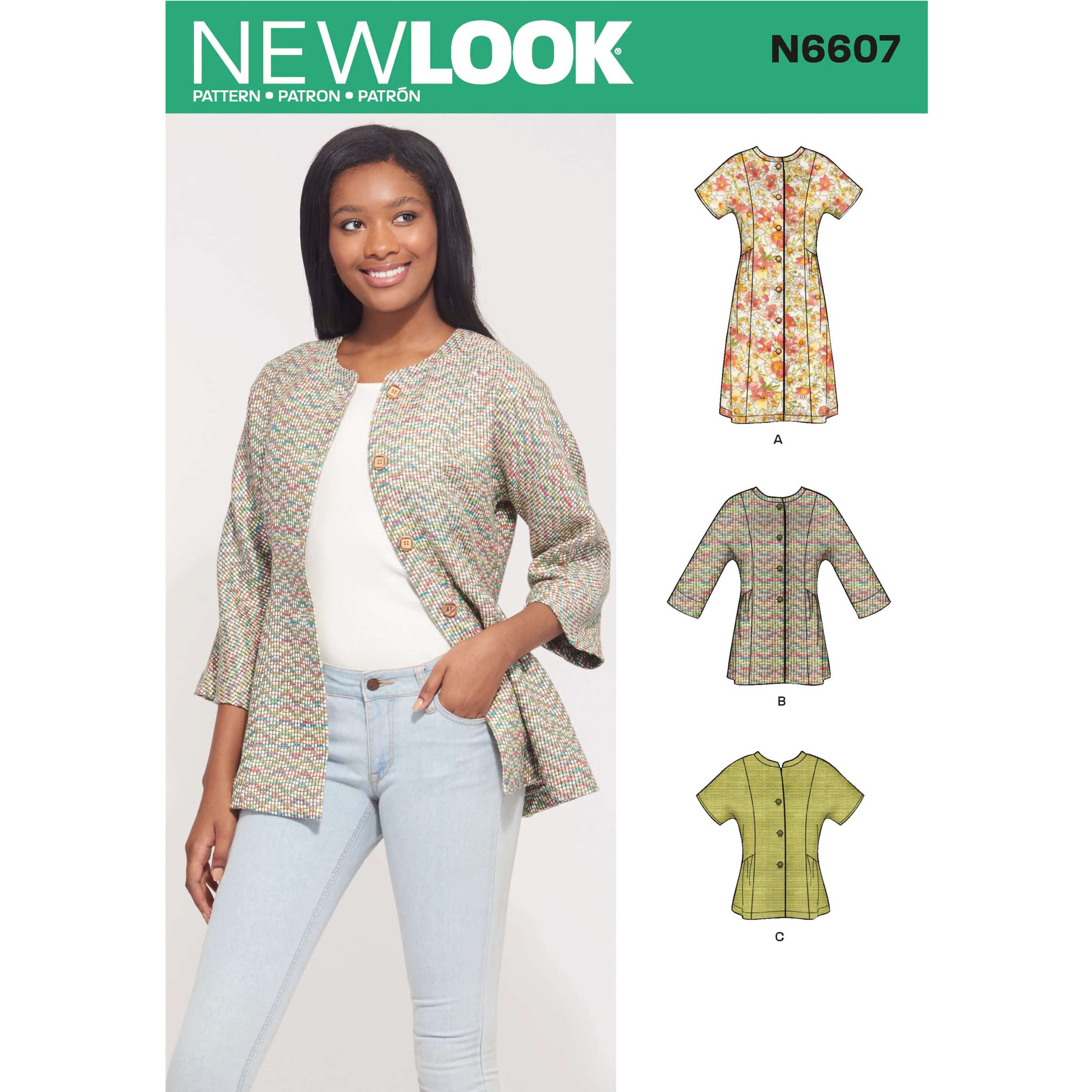 New Look Pattern N6607 Misses’ Mini Dress, Tunic and Top - Sewdirect ...