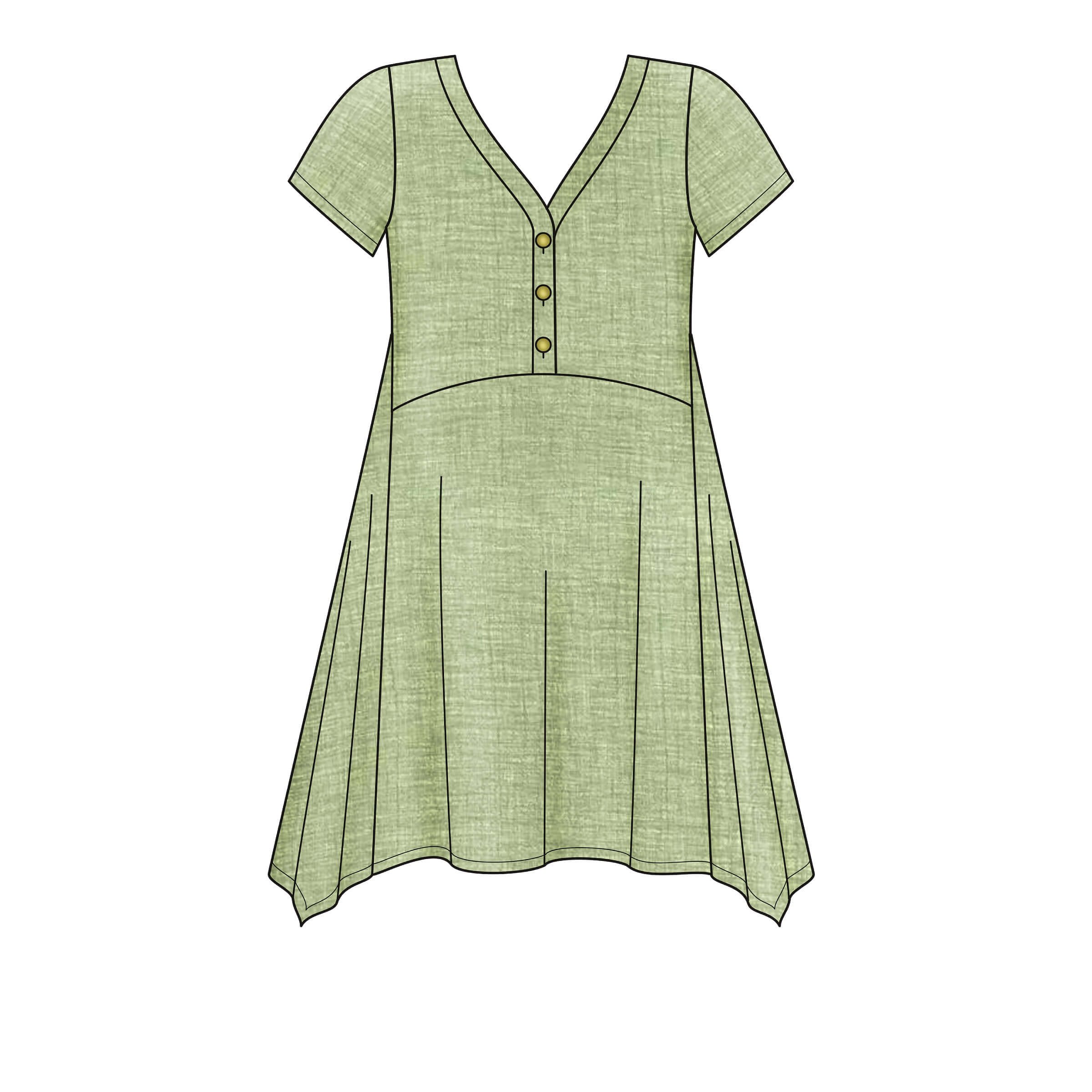 New Look Sewing Pattern N6658 Misses’ Handkerchief Hemmed Top ...