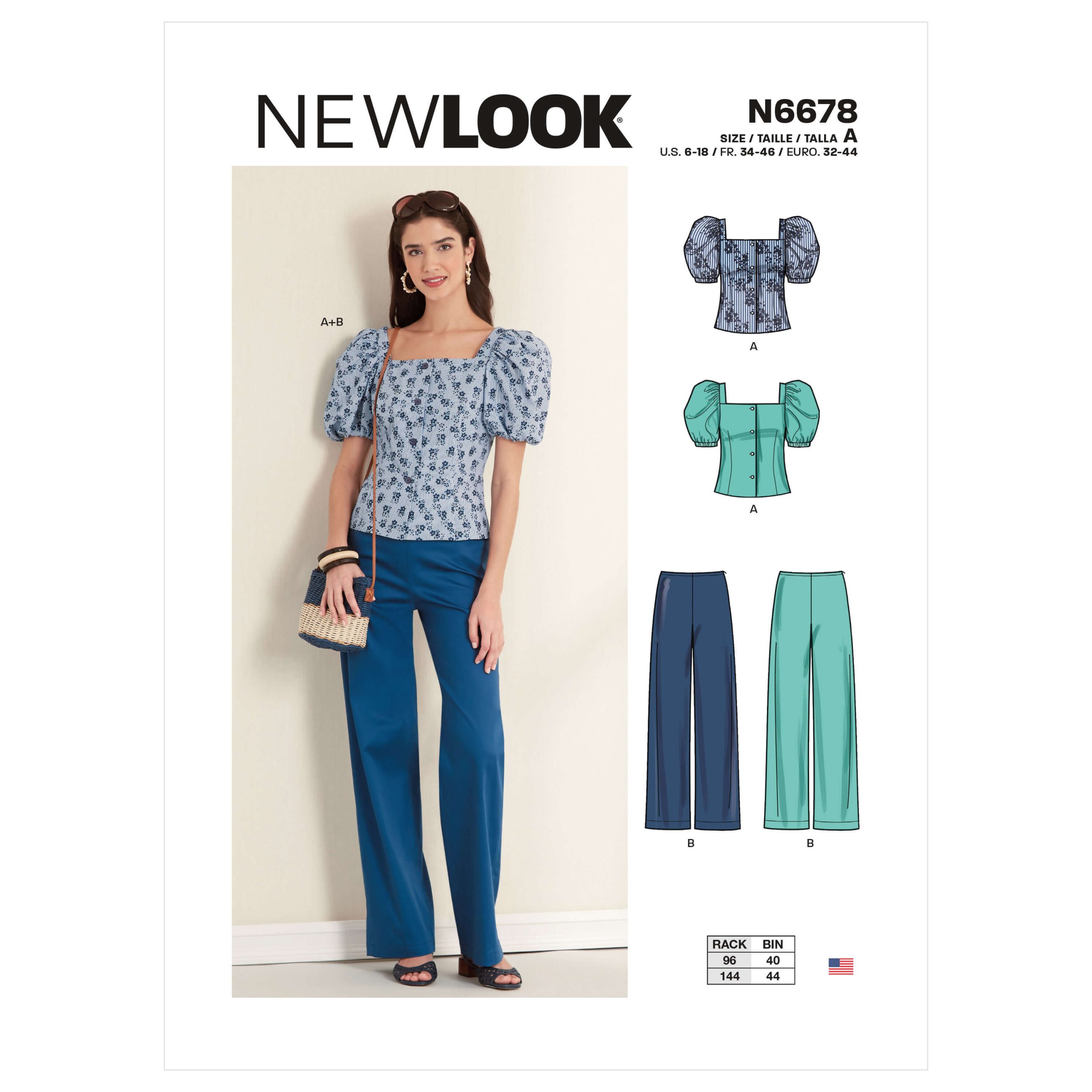 New Look Sewing Pattern N6678 Misses’ Top and Trousers - Sewdirect ...