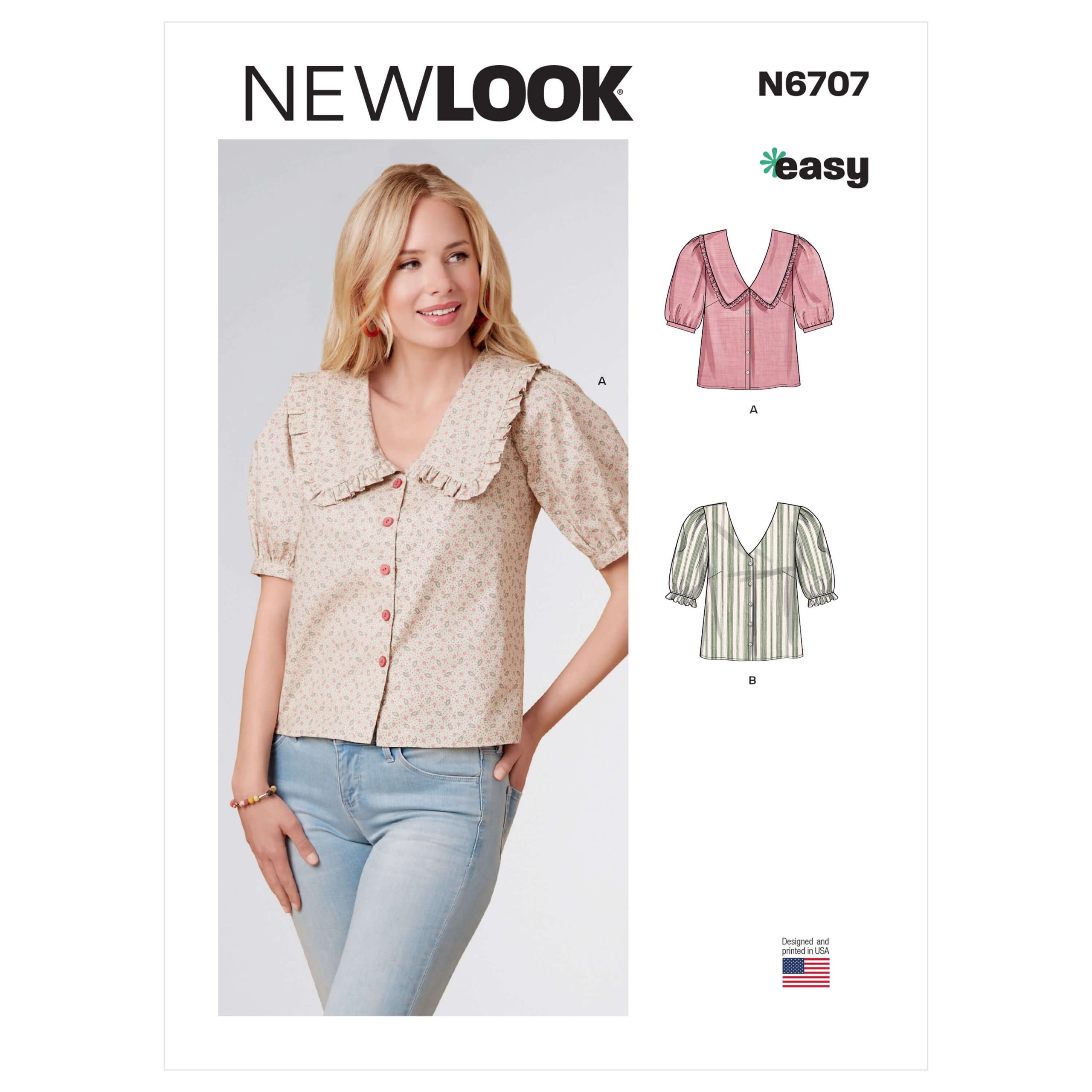 New Look Sewing Pattern N6707 Misses’ Tops - Sewdirect Australia