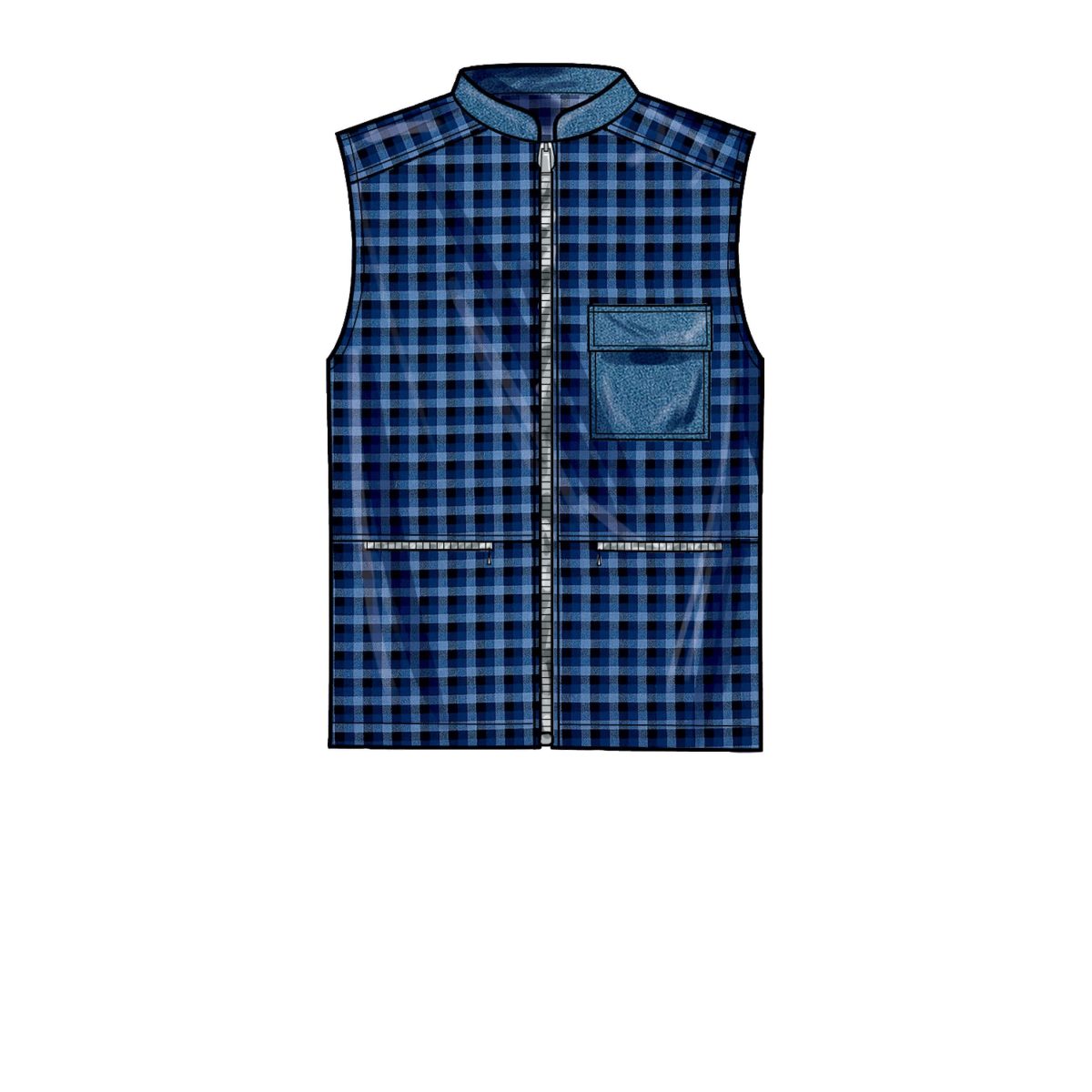 New Look Sewing Pattern N6713 Unisex Zipped Jacket and Waistcoat ...