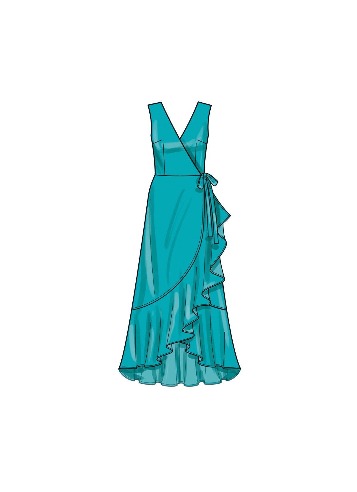 New Look Sewing Pattern N6750 Misses’ Wrap Dress With Length and Sleeve ...