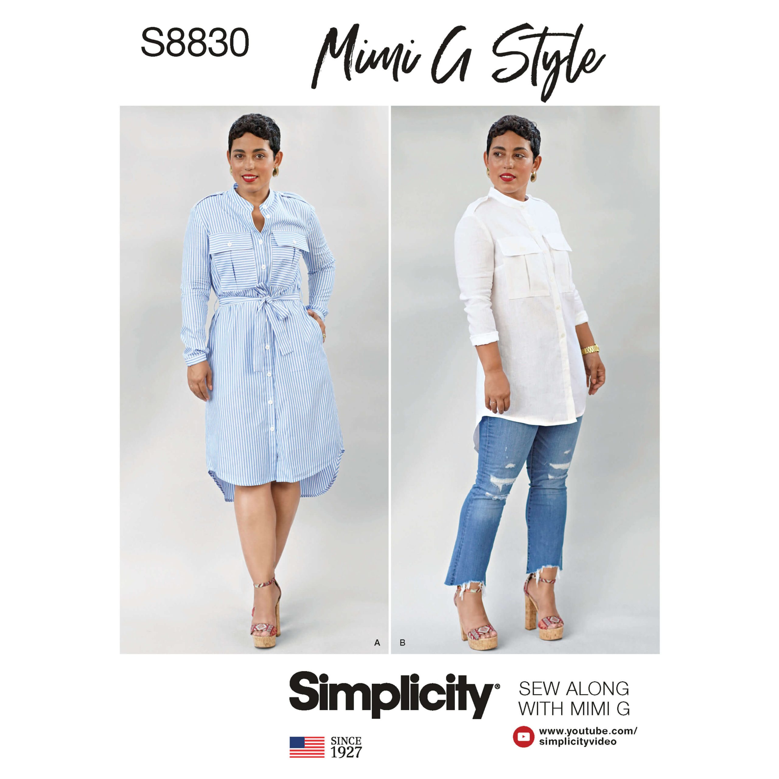 Pattern S8830 Mimi G Misses’/Miss Petite Shirt Dress or Tunic ...