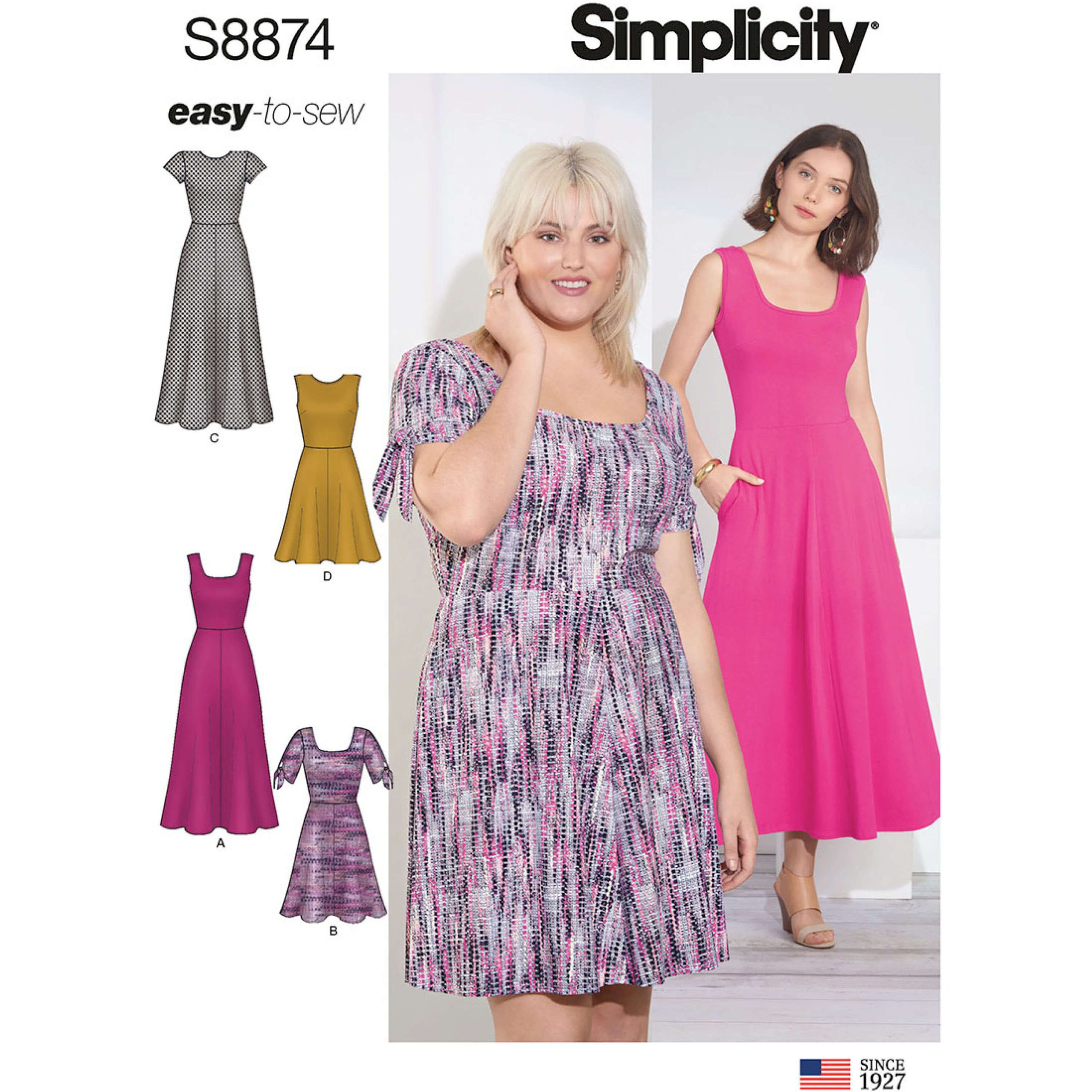 Simplicity Sewing Pattern S8874 Misses’/Women’s Dresses for knit ...
