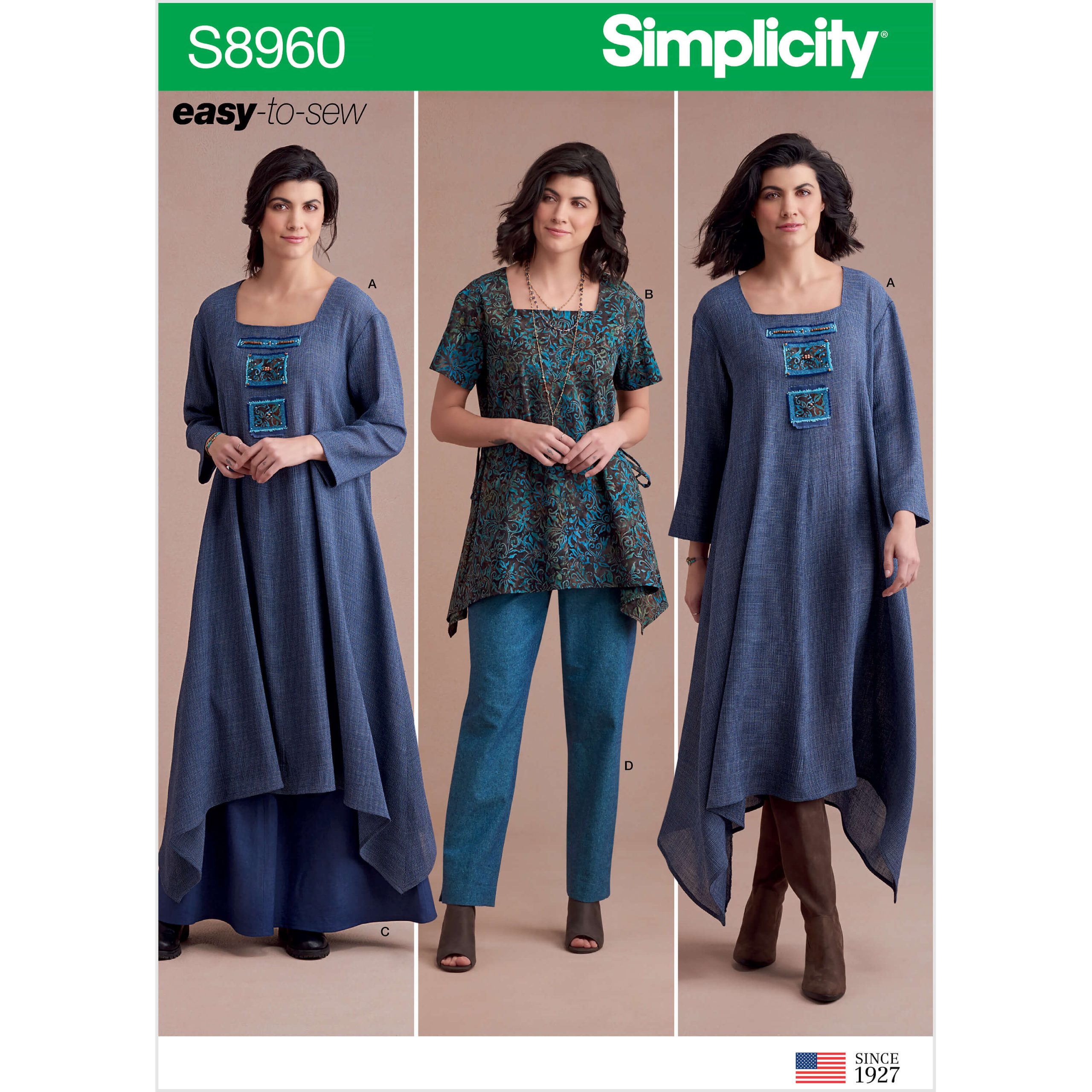 Simplicity Sewing Pattern S8960 Misses’ Dress Or Tunic, Skirt and ...