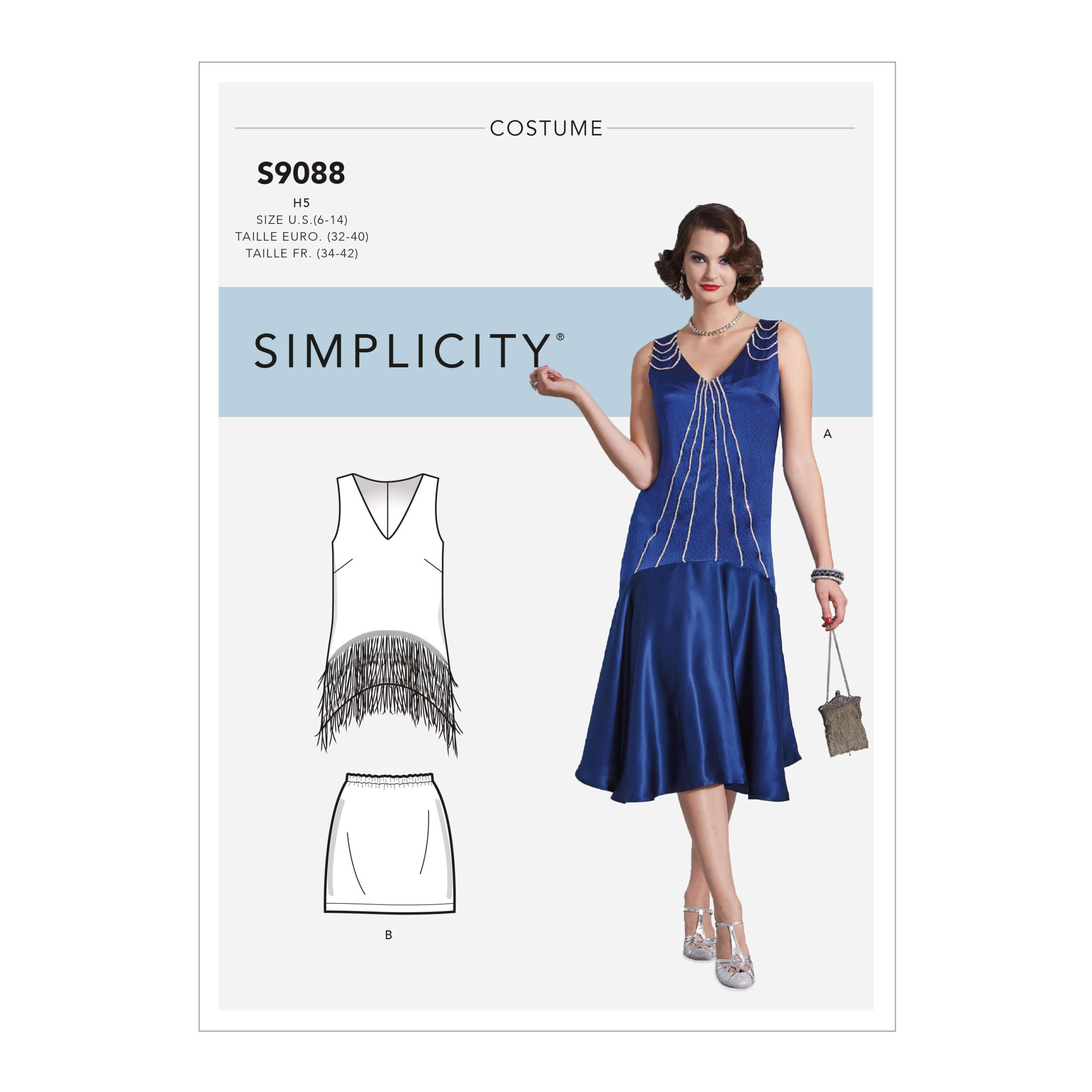 PATTERN S9088 MISSES’ FLAPPER COSTUME - Sewdirect Australia
