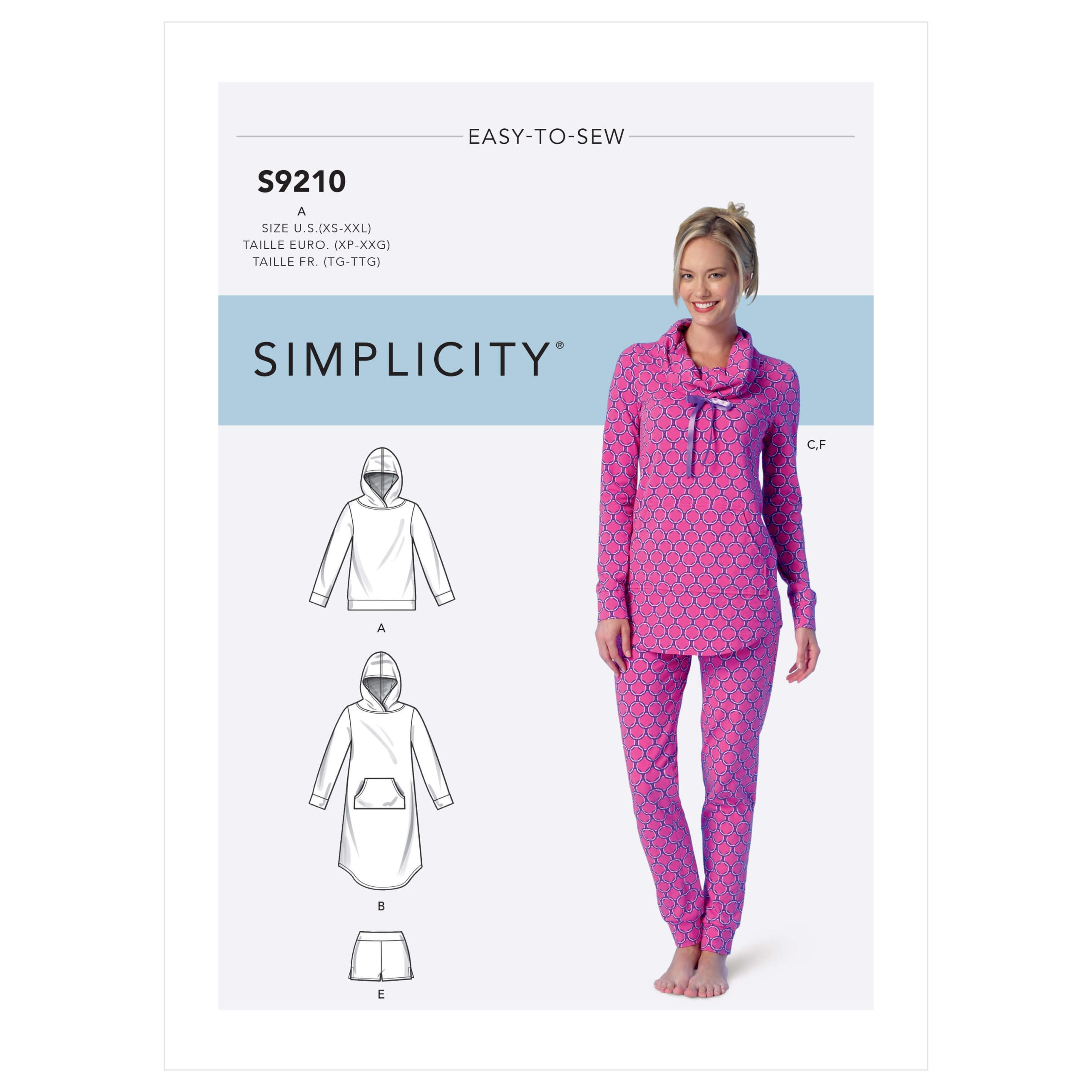 Simplicity Sewing Pattern S9210 Misses’ Tops, Dress, Shorts, Trousers ...
