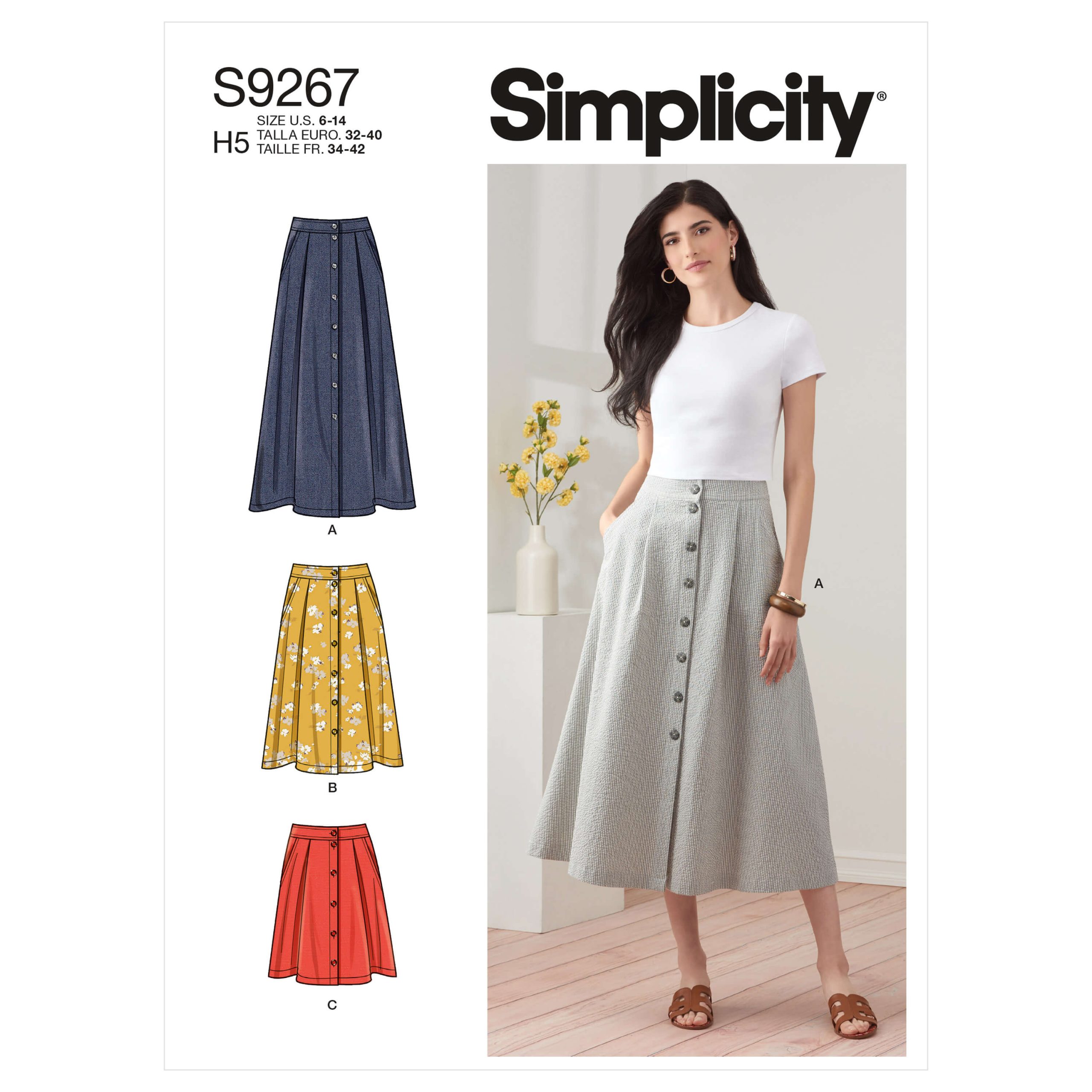 Simplicity Sewing Pattern S9267 Misses’ Skirt In Three Lengths ...